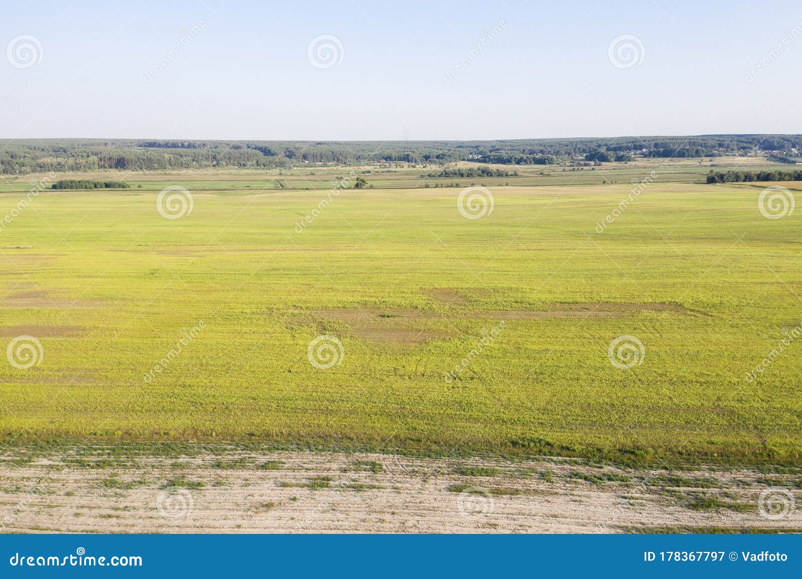 Farm Field, View from Above Stock Image - Image of harvester, land ...