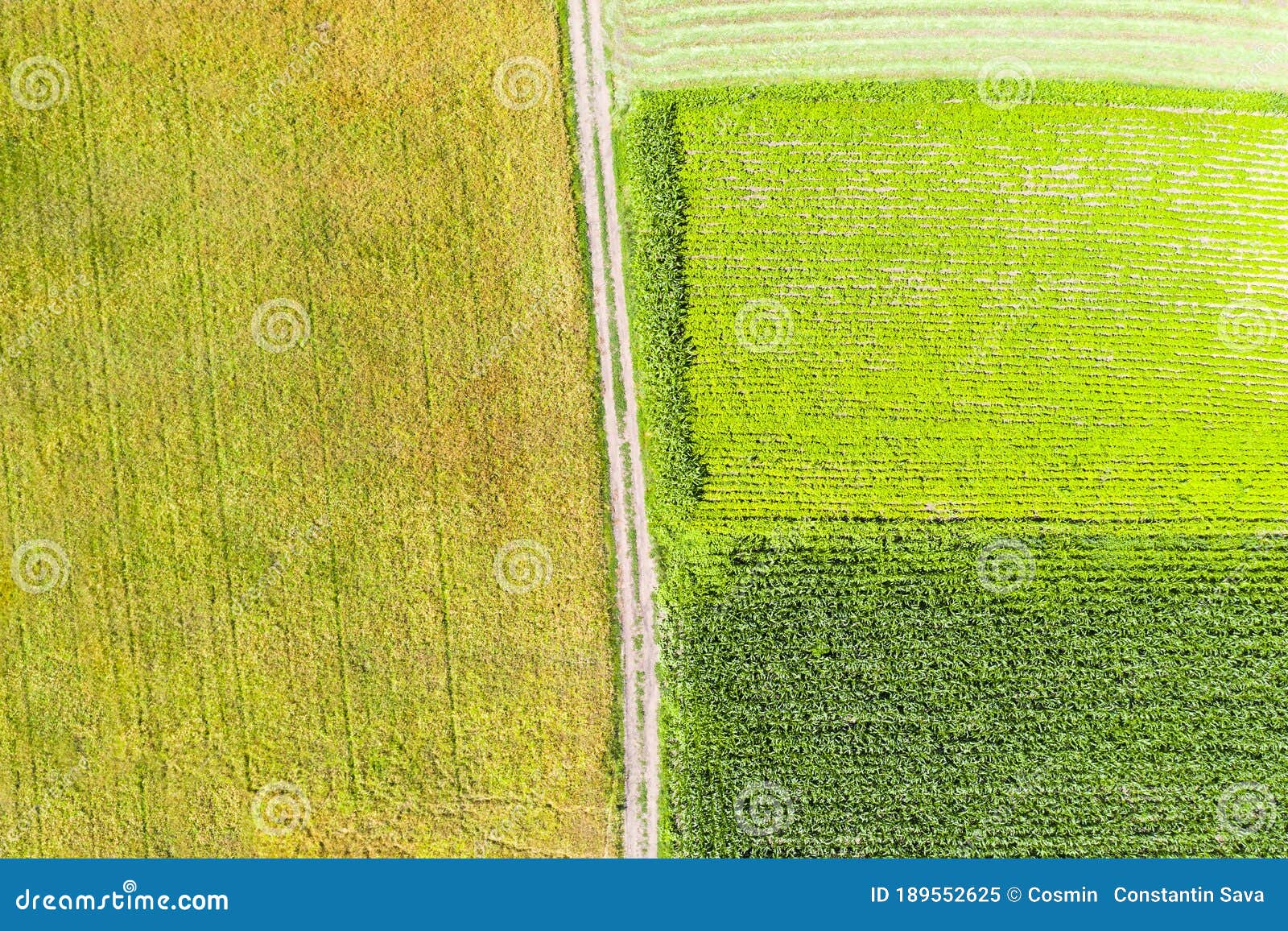 Farm fields from above stock image. Image of agricultural - 189552625