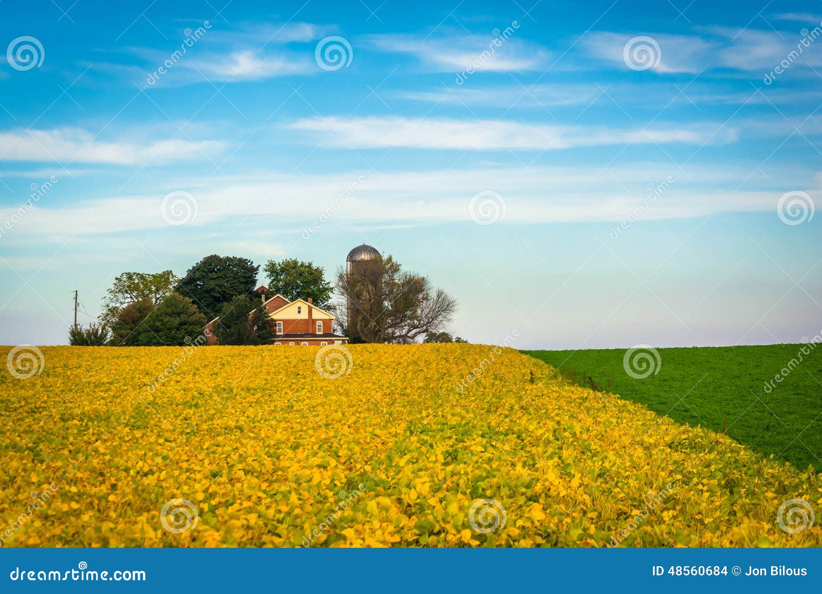 Farm Fields in Rural Lancaster County, Pennsylvania. Stock Photo ...
