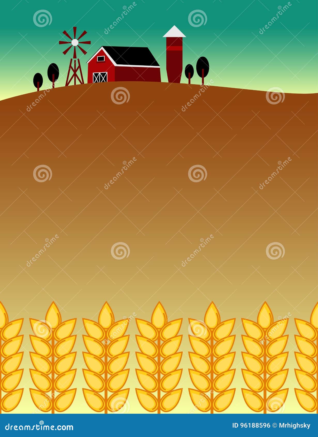 Farm and Food Themed Flyer Background Stock Vector - Illustration of ...