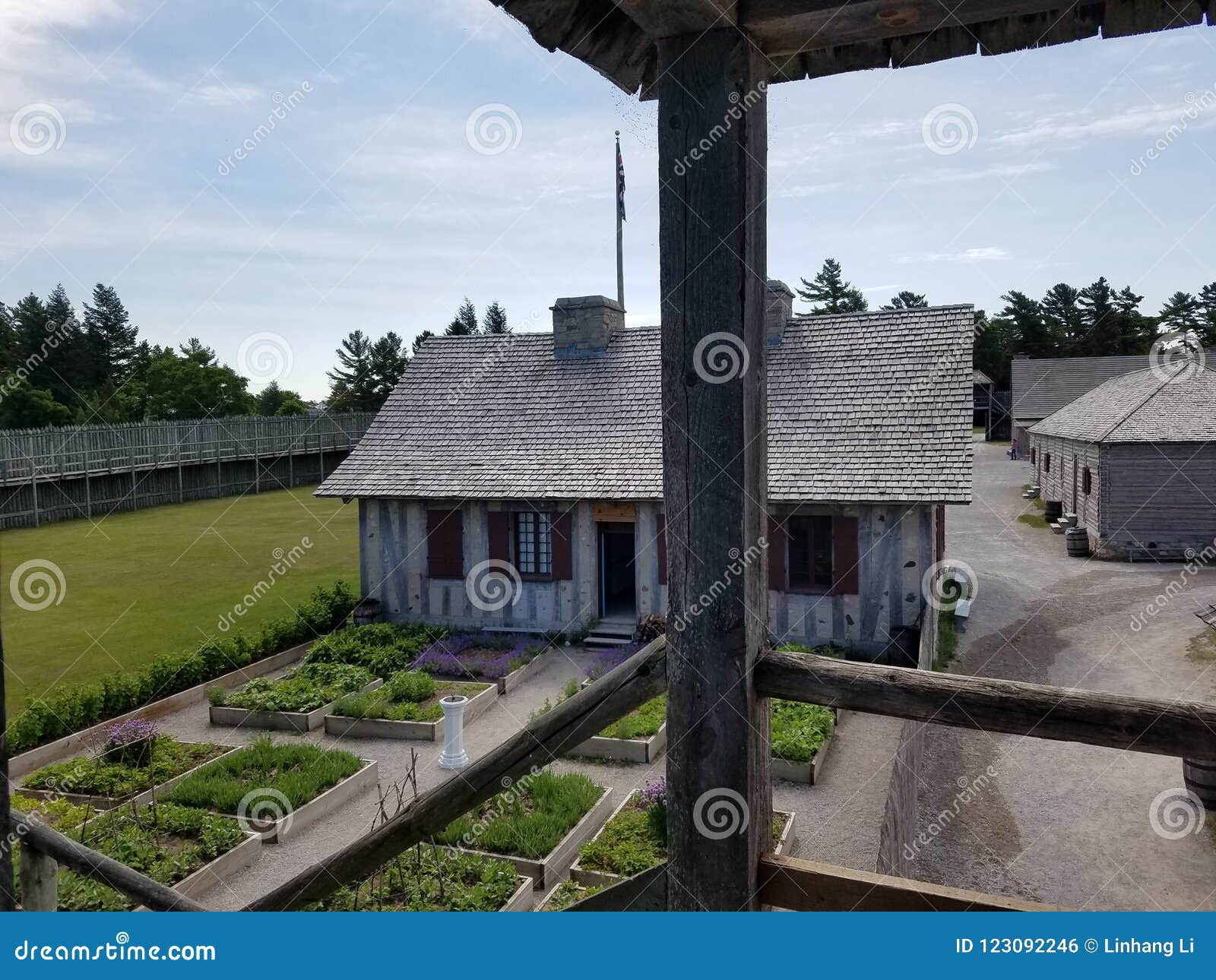 Farm in a fort stock photo. Image of tiny, fort, living - 123092246