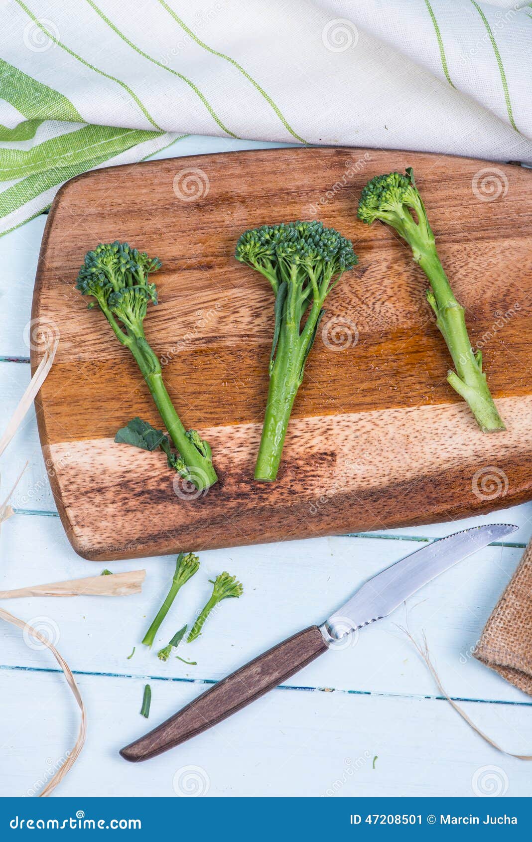 Farm fresh broccolini stock image. Image of board, brocollini - 47208501