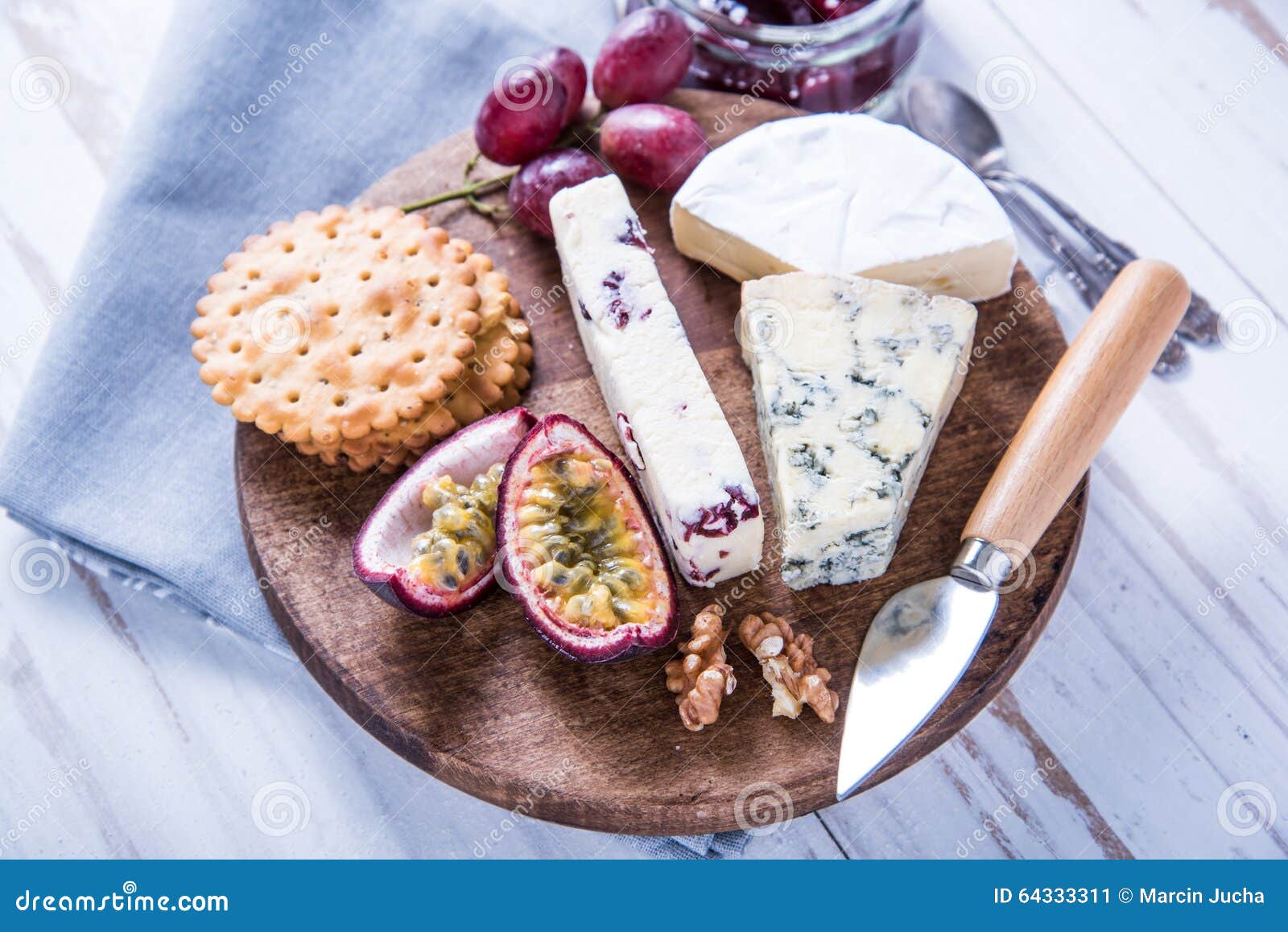 Farm Fresh Cheese Selection on Board Stock Image - Image of dairy ...