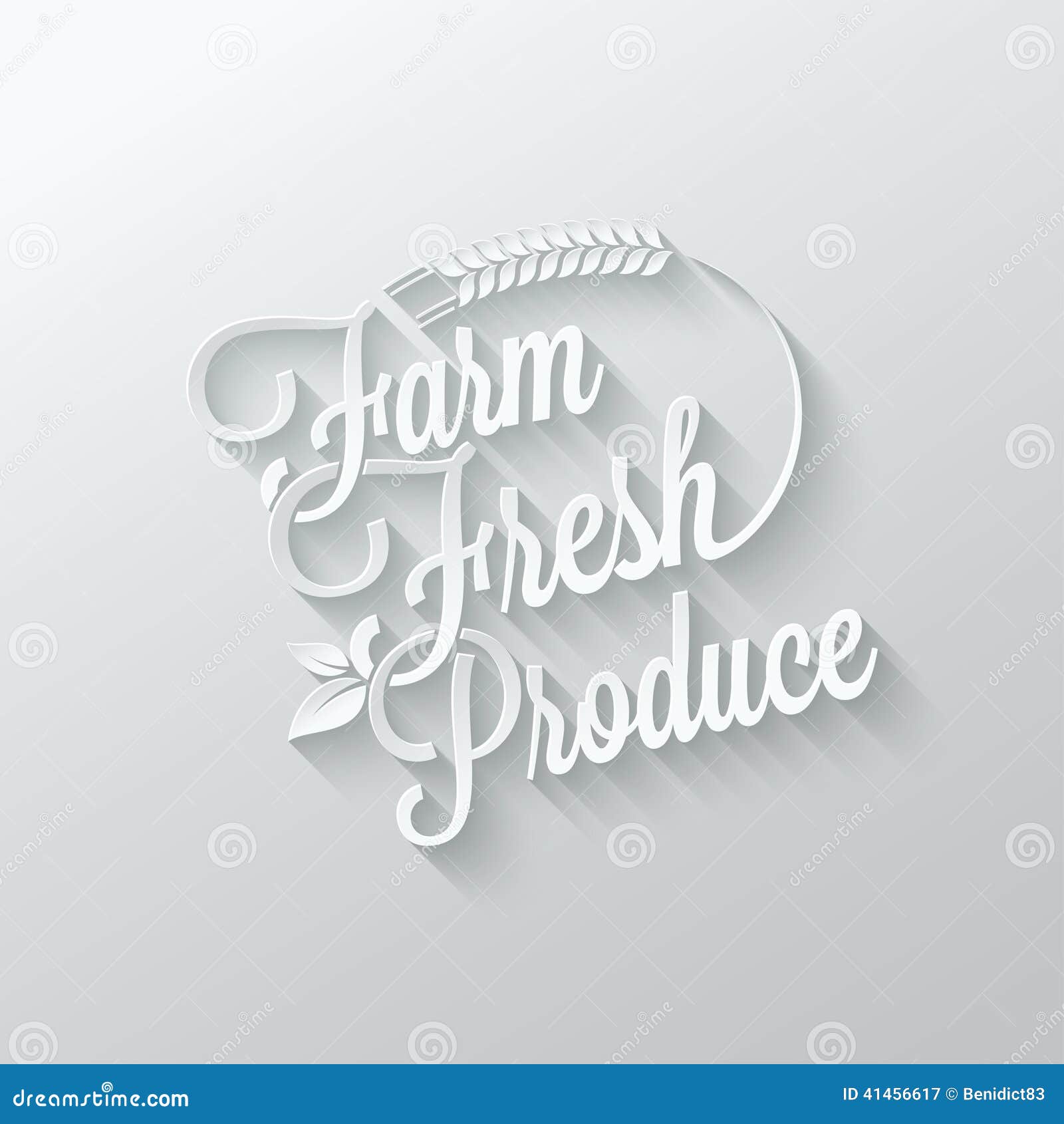 Farm Fresh Cut Paper Lettering Background Stock Illustration ...