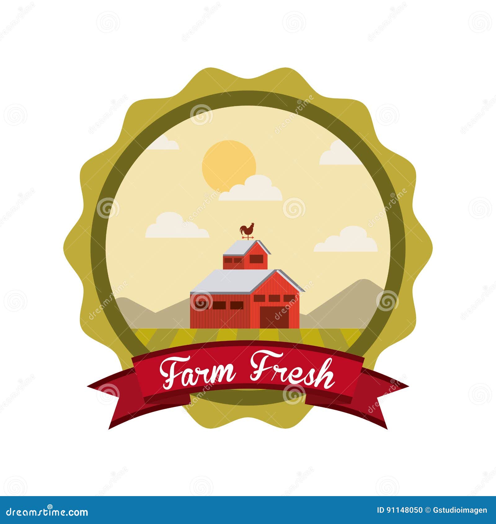 Farm fresh emblem icons stock vector. Illustration of emblem - 91148050