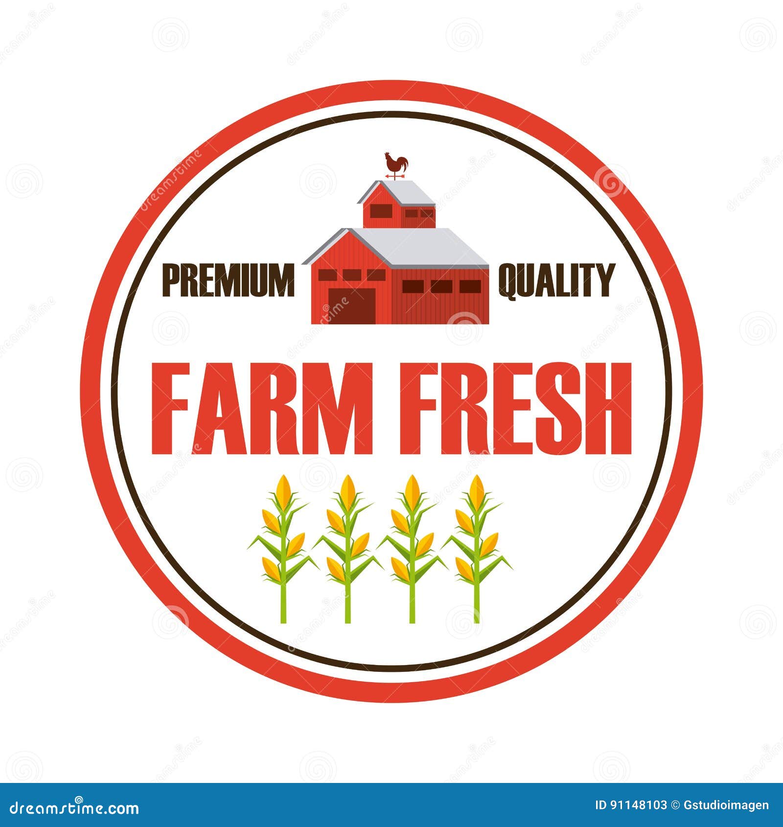 Farm fresh emblem icons stock vector. Illustration of plant - 91148103