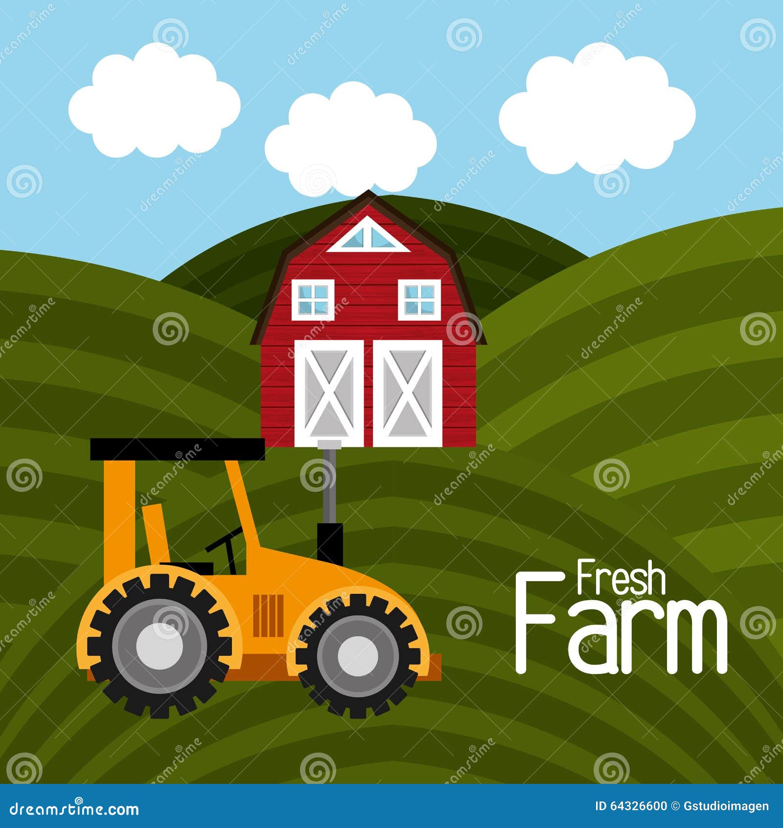 Farm fresh graphic stock illustration. Illustration of land - 64326600