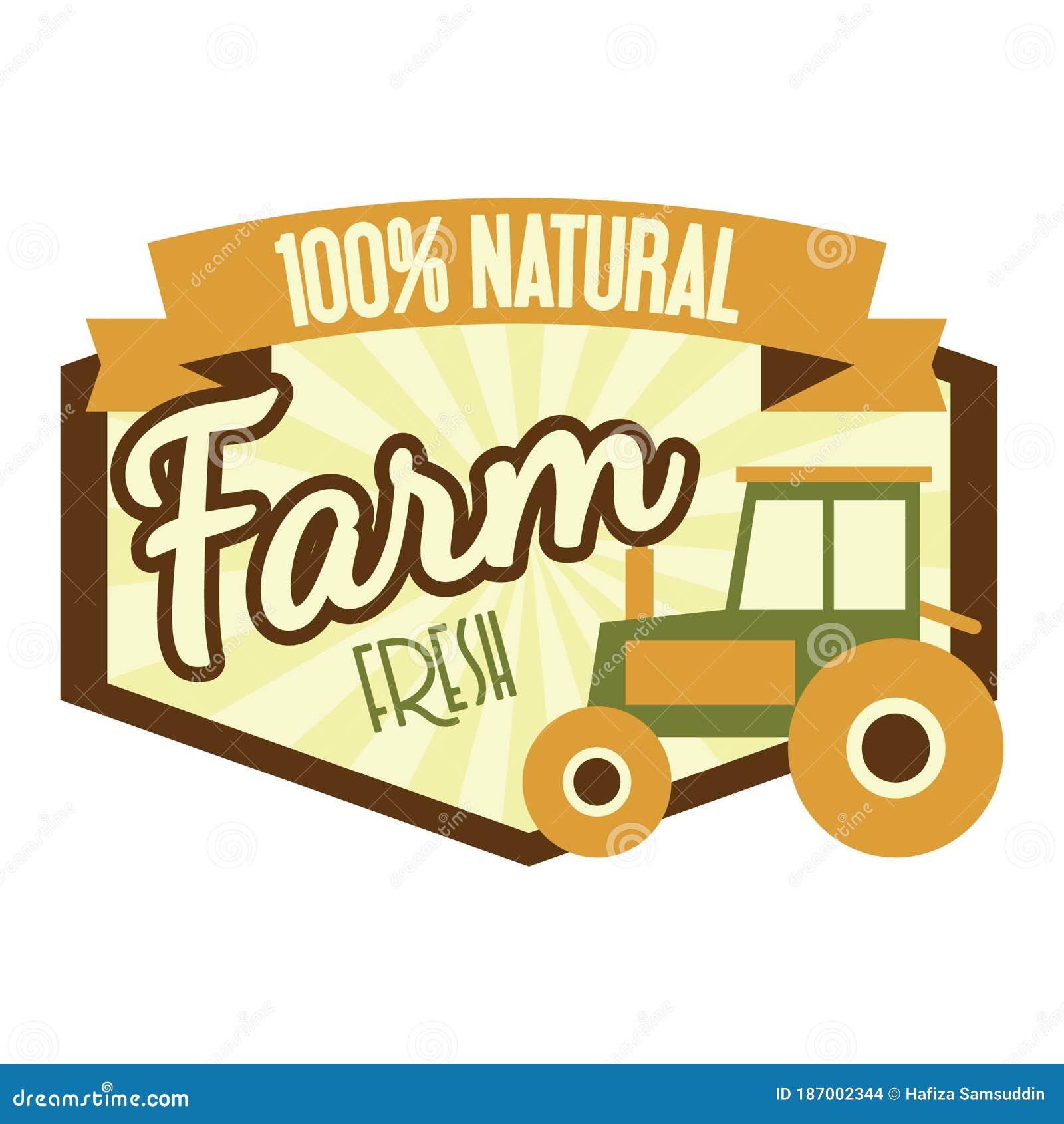 Farm Fresh Label. Vector Illustration Decorative Design Stock Vector ...
