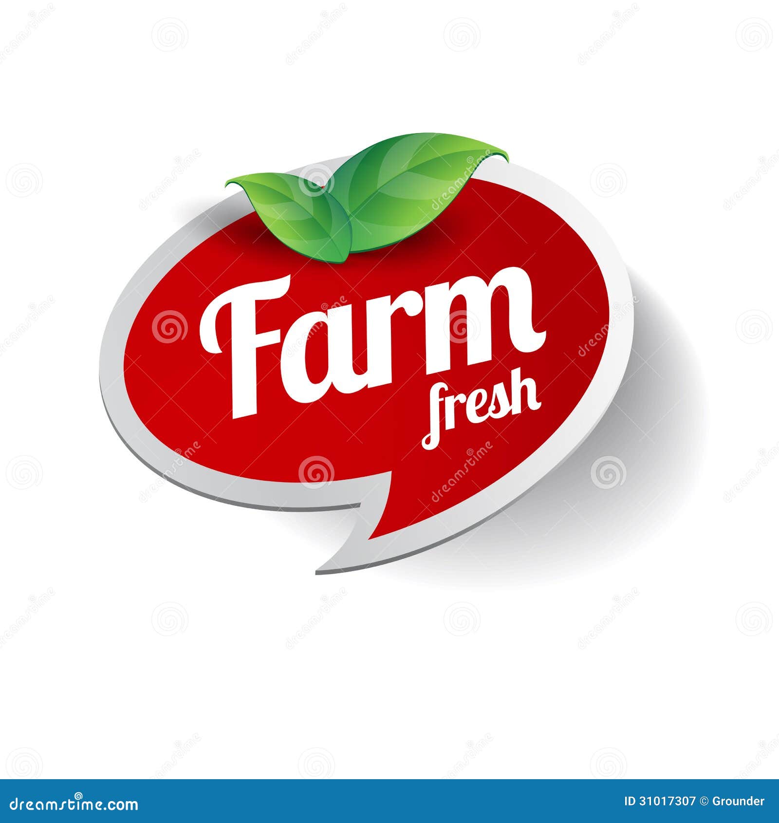 Fresh Label Red Sticker Cartoon Vector | CartoonDealer.com #95258611