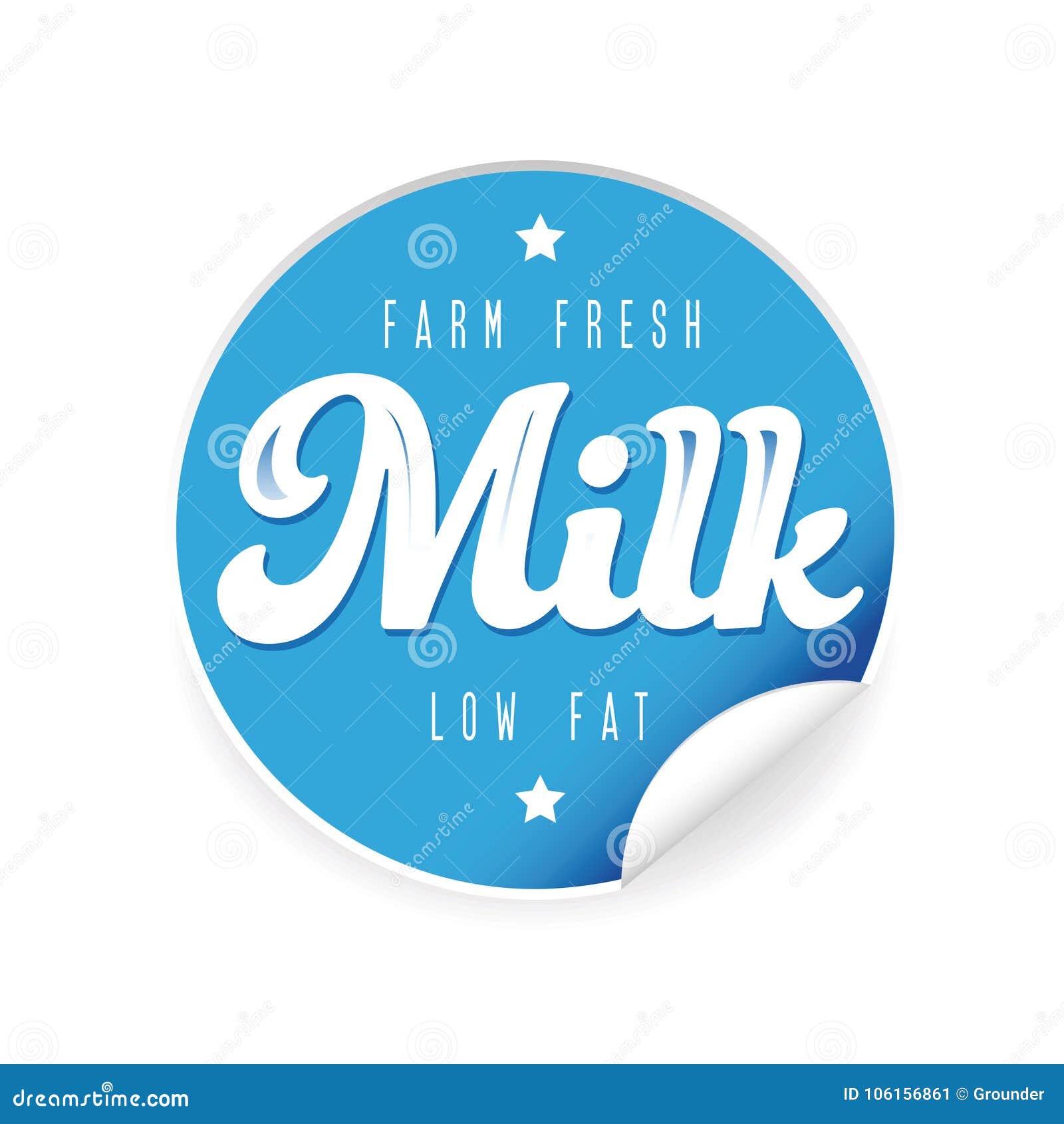 Farm fresh milk sign stock vector. Illustration of hand - 106156861