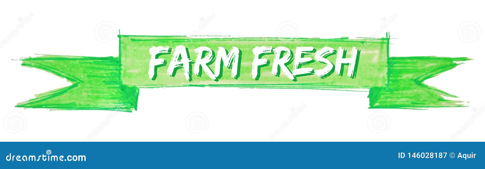 Farm fresh ribbon stock vector. Illustration of draw - 146028187