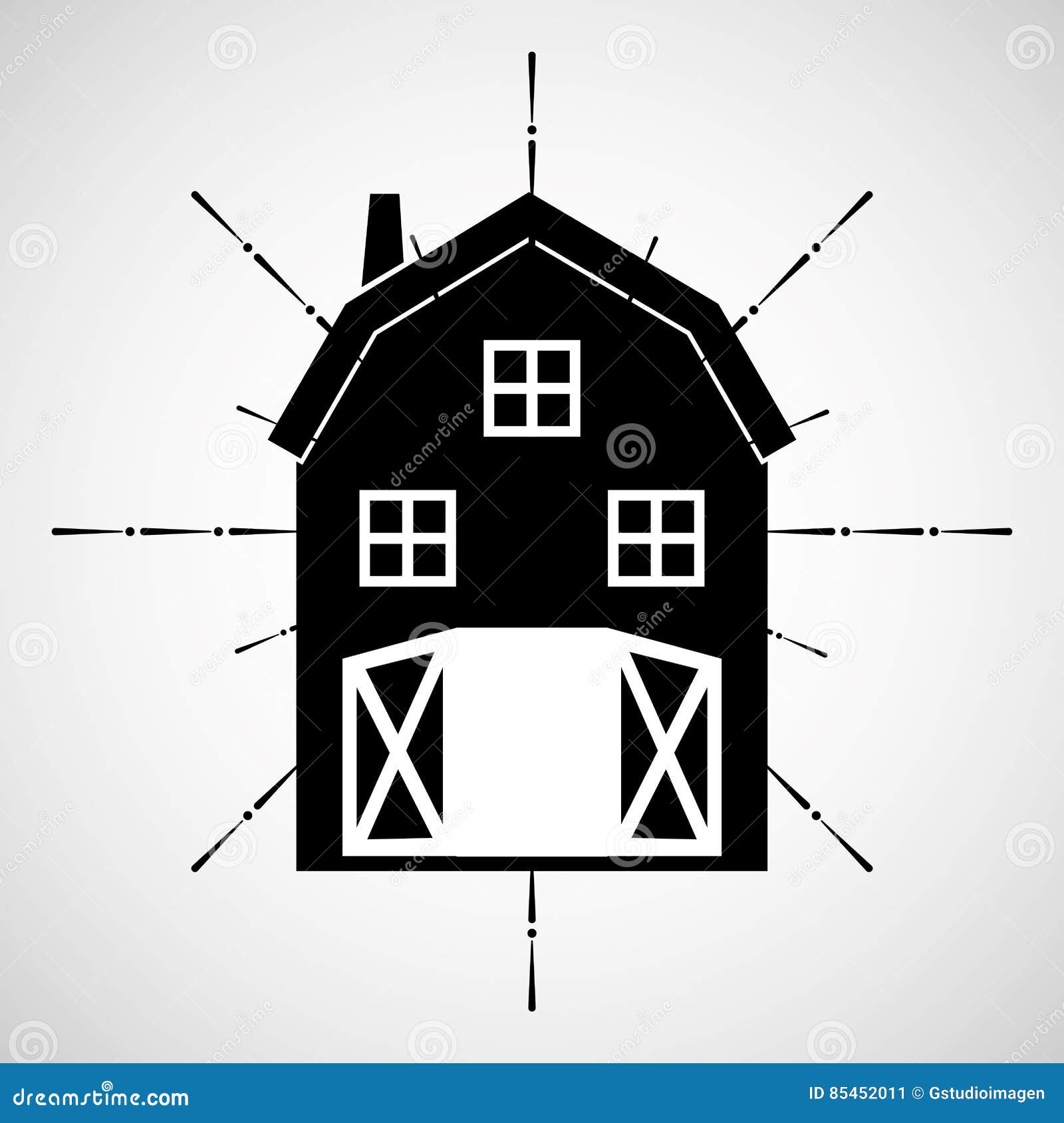Stable Icon Clipart Logtotype Isolated Vector Illustration ...
