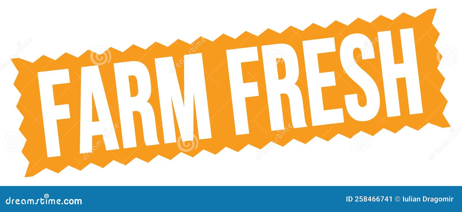 FARM FRESH Text Written on Orange Stamp Sign Stock Illustration ...