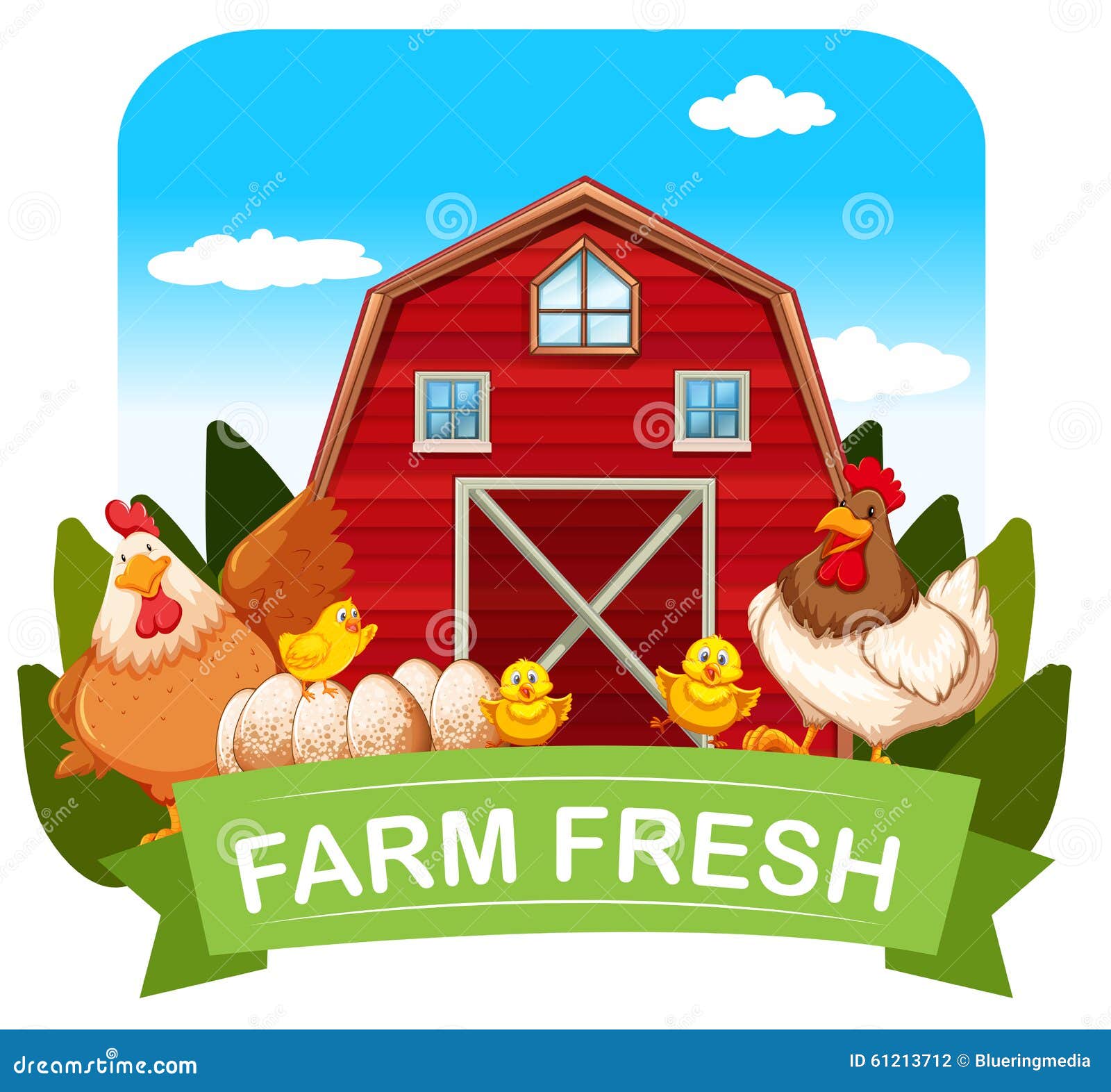 Farm Chickens Banner Stock Illustrations – 303 Farm Chickens Banner ...