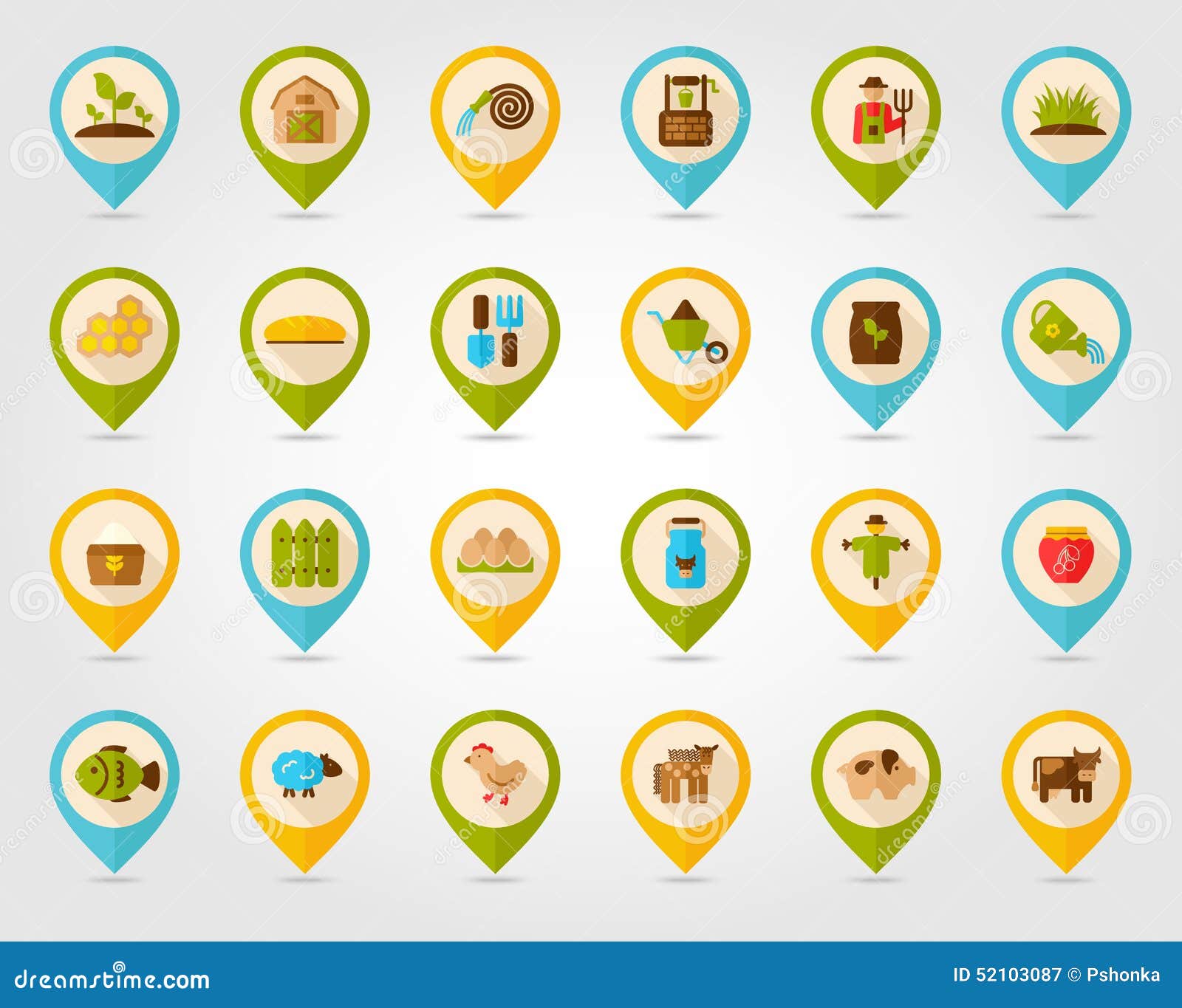 Farm Garden Flat Mapping Pin Icon with Long Shadow Stock Vector ... Farm Garden Flat Mapping Pin Icon with Long Shadow Stock Vector ...