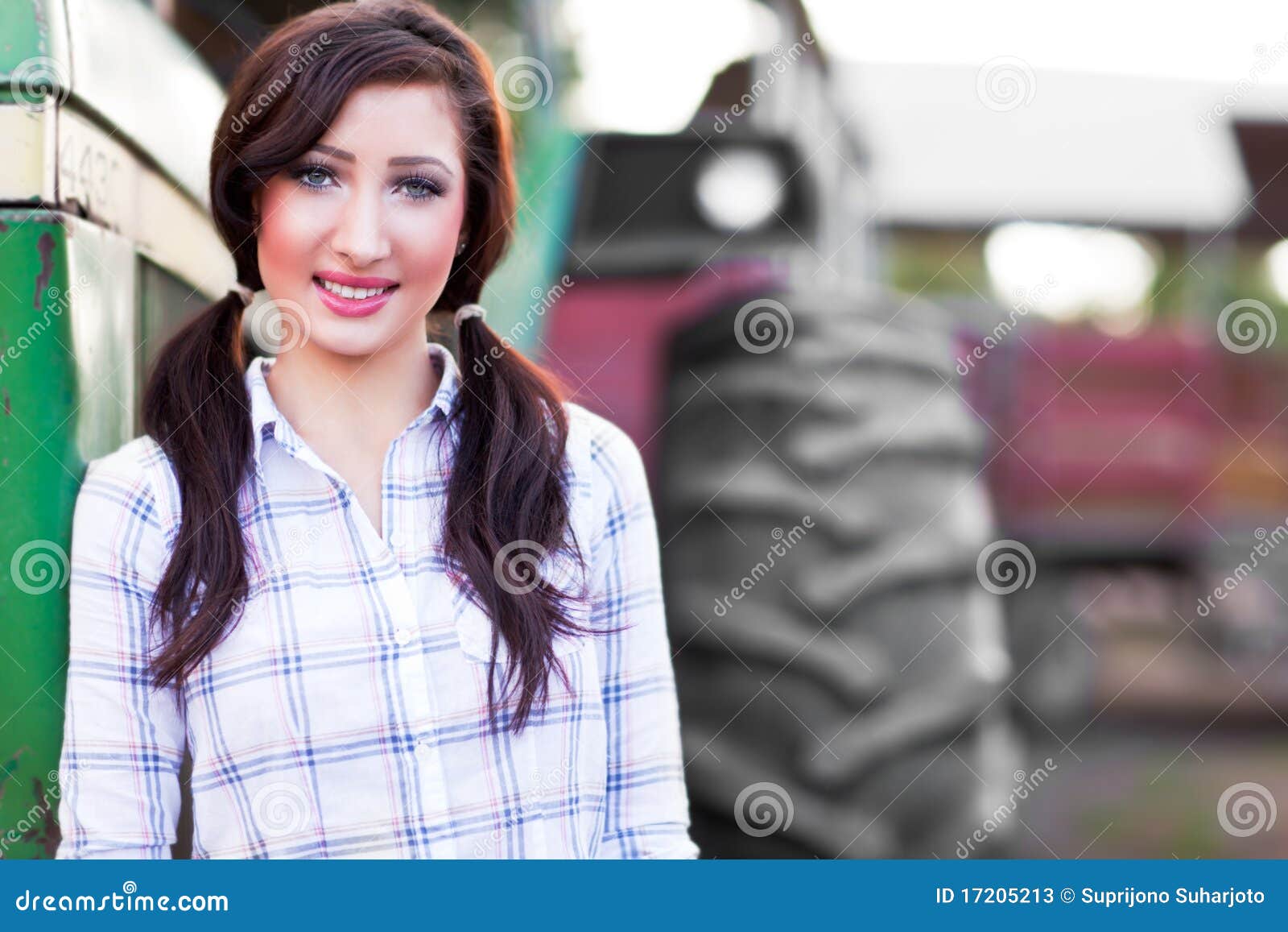 Farm Girl Stock Image Image Of Smiles Countryside Copyspace 17205213