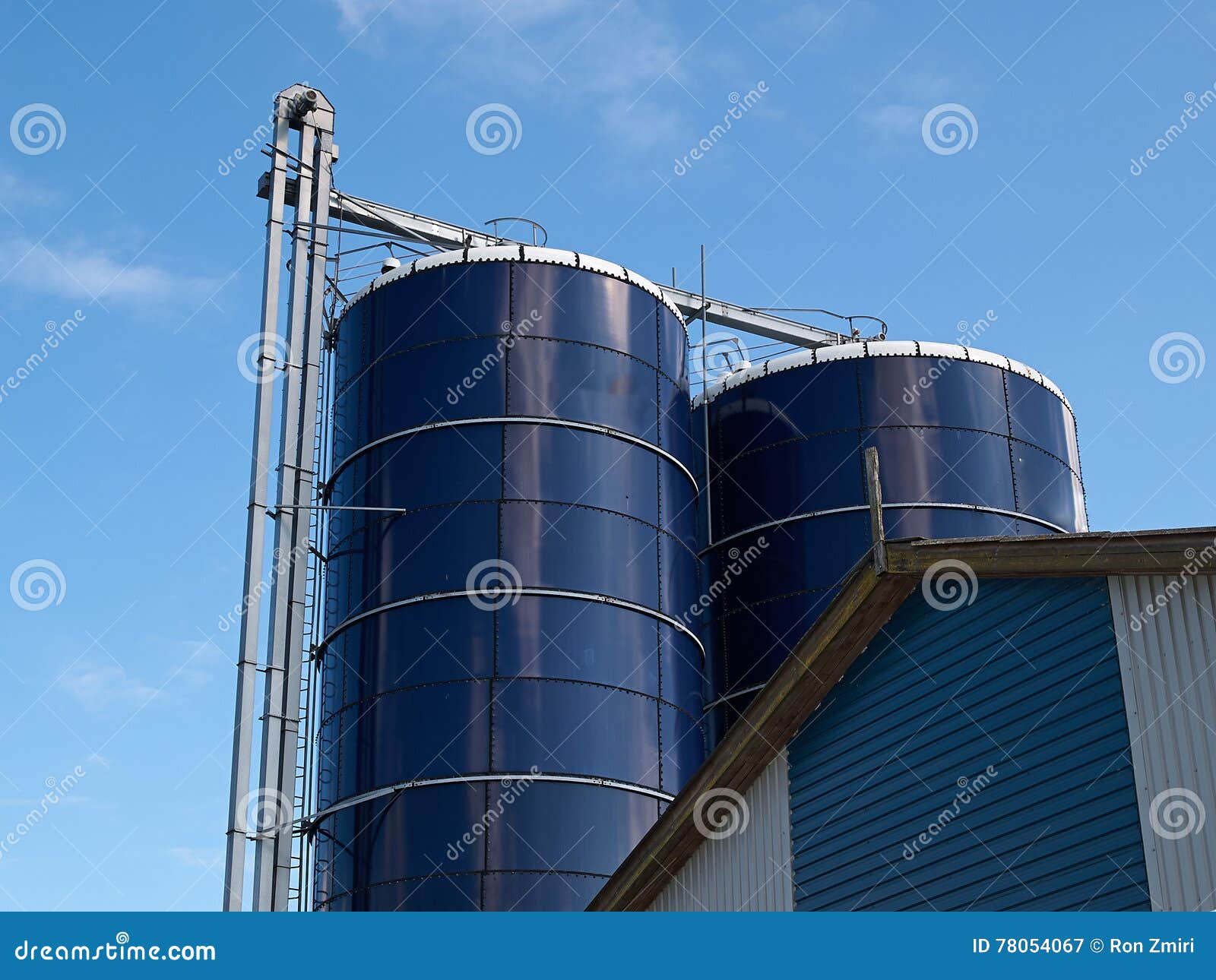 Farm grain silo stock image. Image of outside, business - 78054067