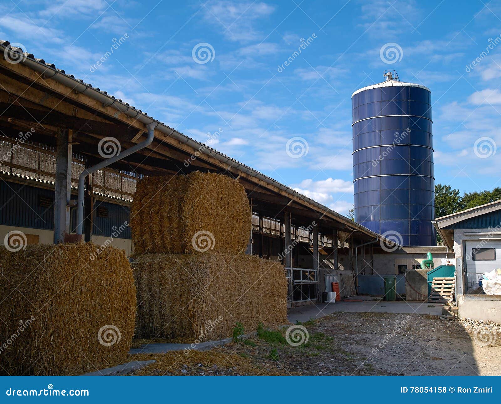 Farm grain silo stock photo. Image of countryside, harvest - 78054158