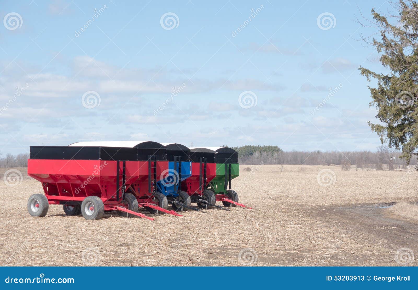 Farm grain trailers stock image. Image of agricultural - 53203913