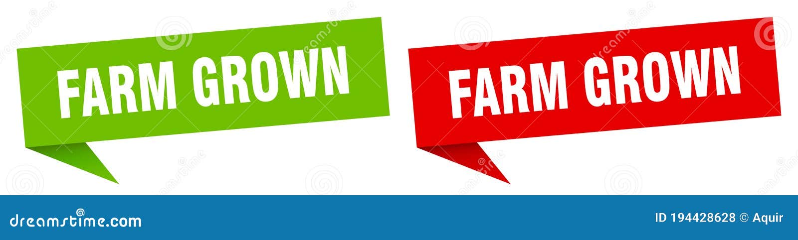 Farm Grown Banner. Farm Grown Speech Bubble Label Set Stock Vector ...