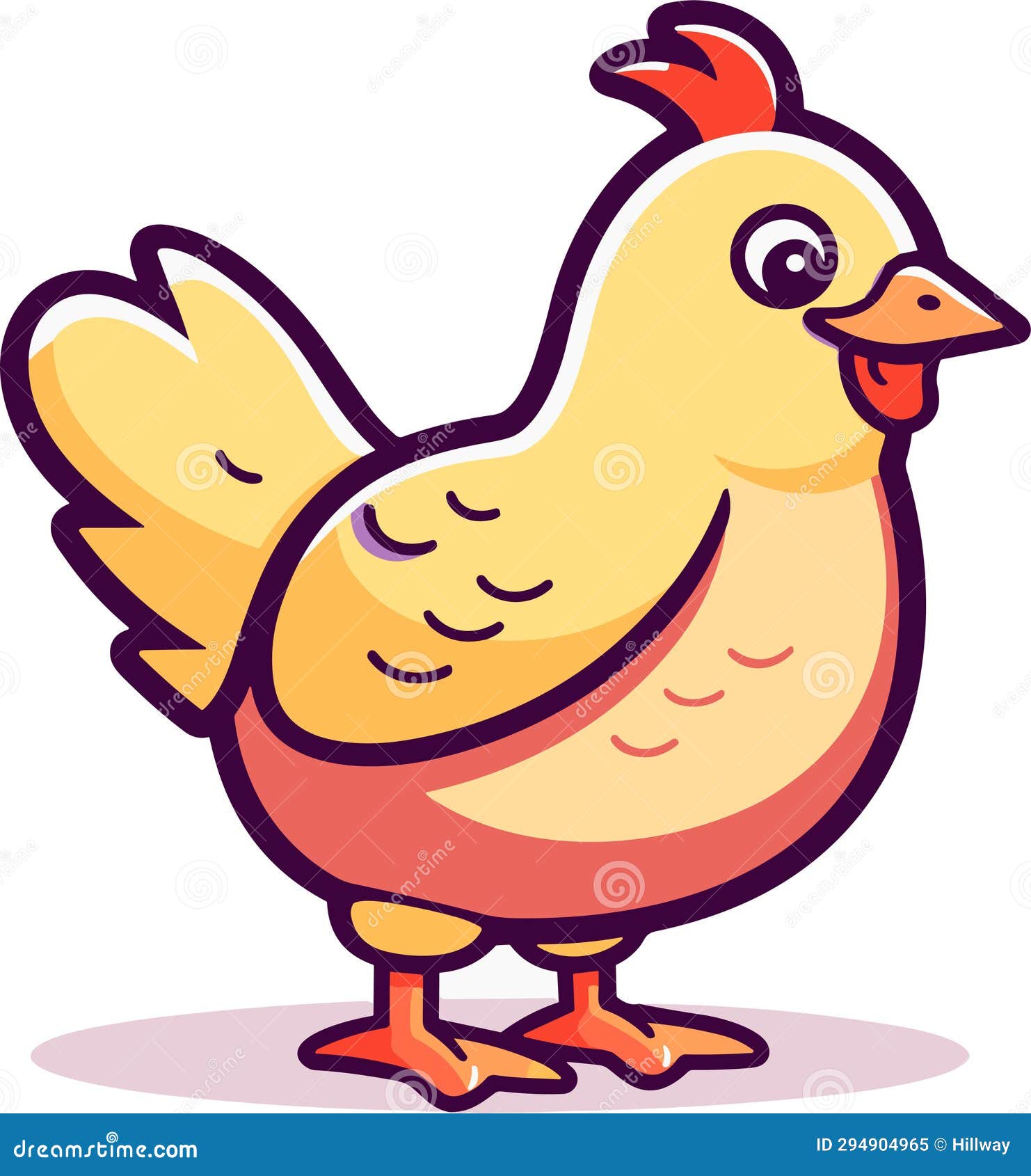 Farm Hen Chicken Vector. Simple Icon Logo Template Stock Vector ...