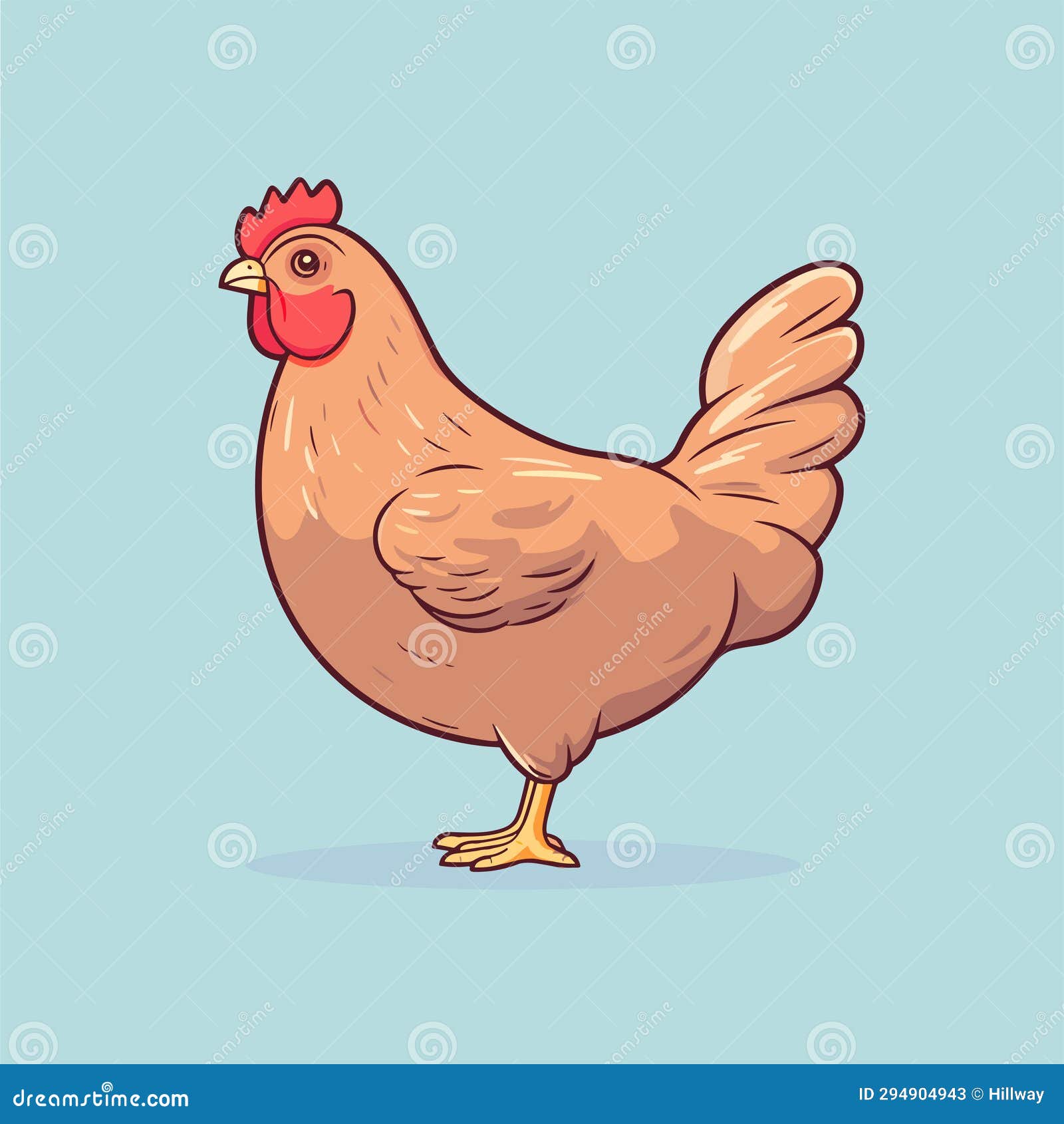 Farm Hen Chicken Vector. Simple Icon Logo Template Stock Vector ...