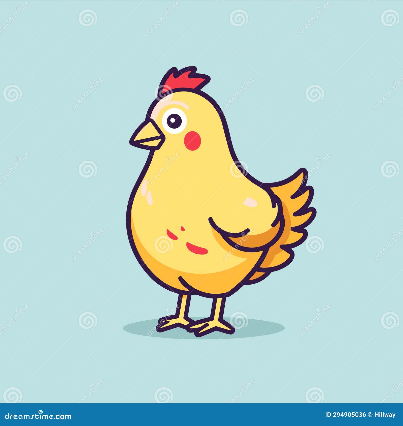 Farm Hen Chicken Vector. Simple Icon Logo Template Stock Vector ...