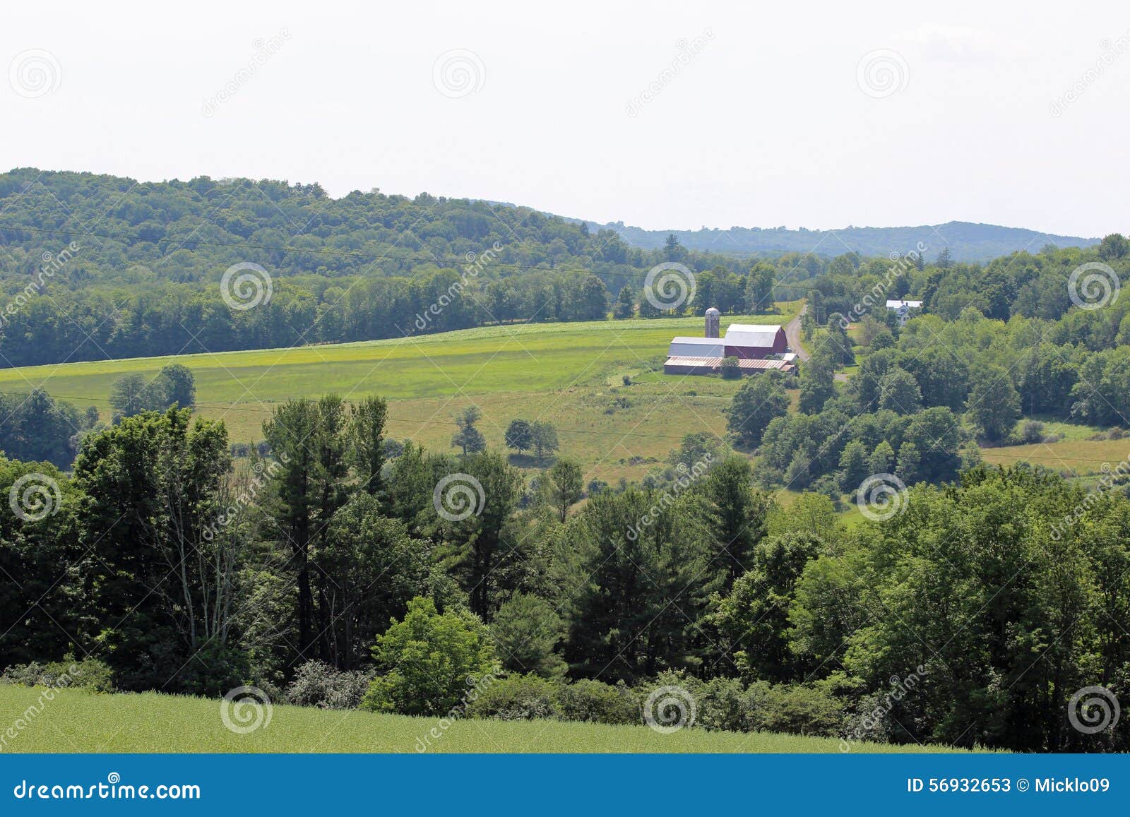 Farm in the hills stock image. Image of farm, barn, hills - 56932653