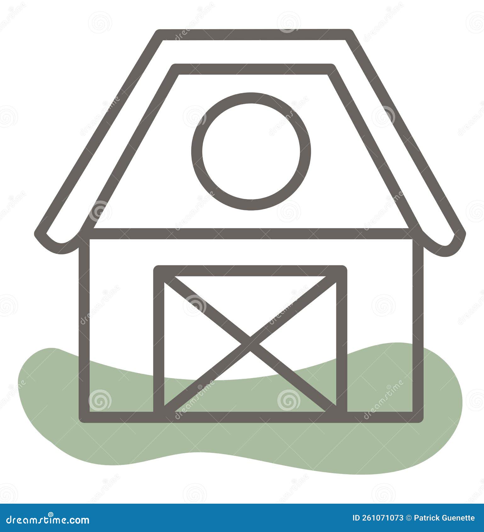 Farm house, icon stock vector. Illustration of home - 261071073