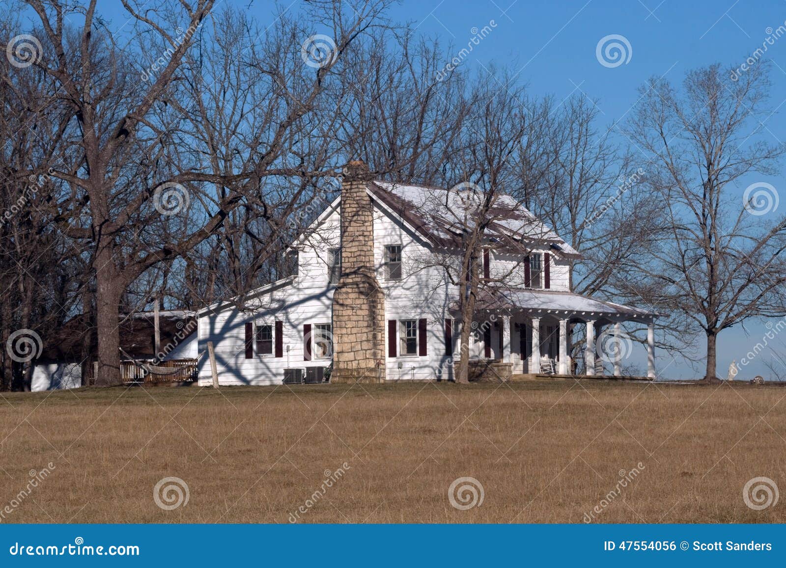Farm House stock photo. Image of winter, farm, blue, architecture ...