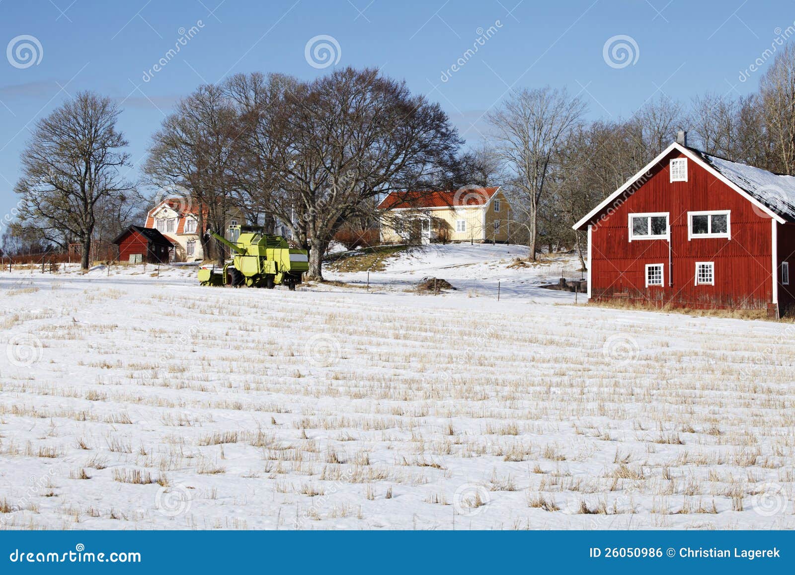 Farm House, Snow and Winter Stock Photo - Image of trees, house: 26050986