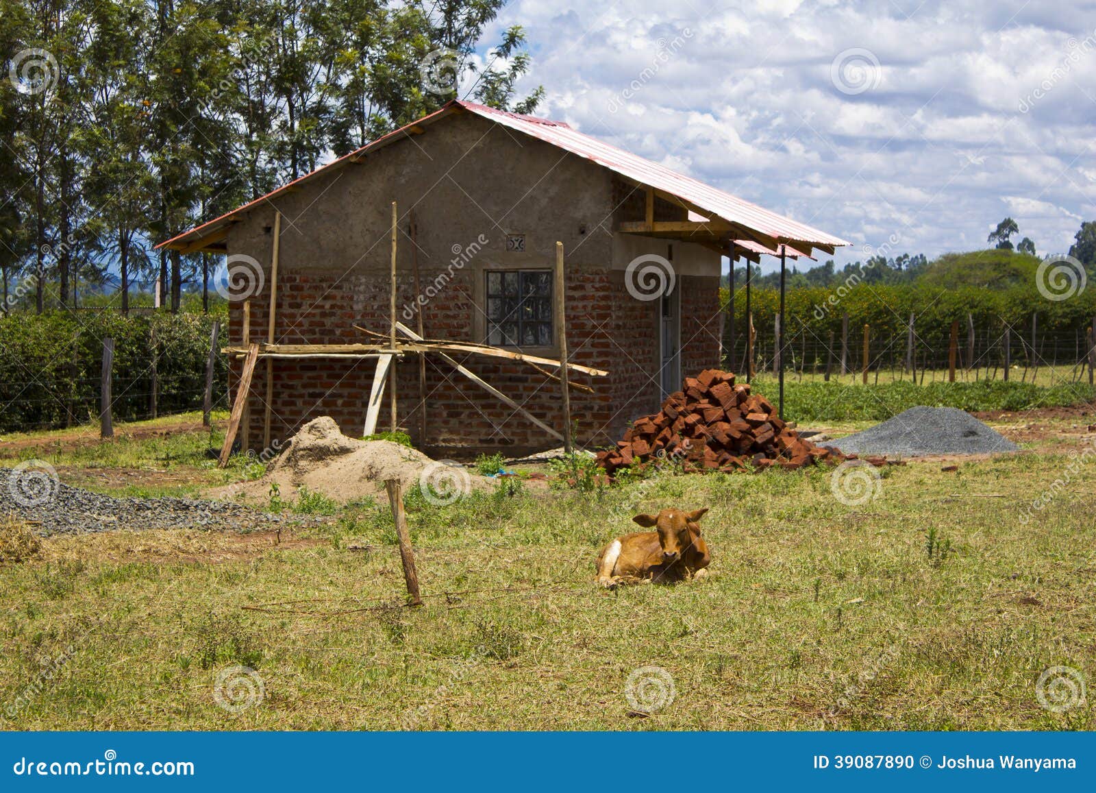 Farm House stock photo. Image of brick, village, landscape - 39087890