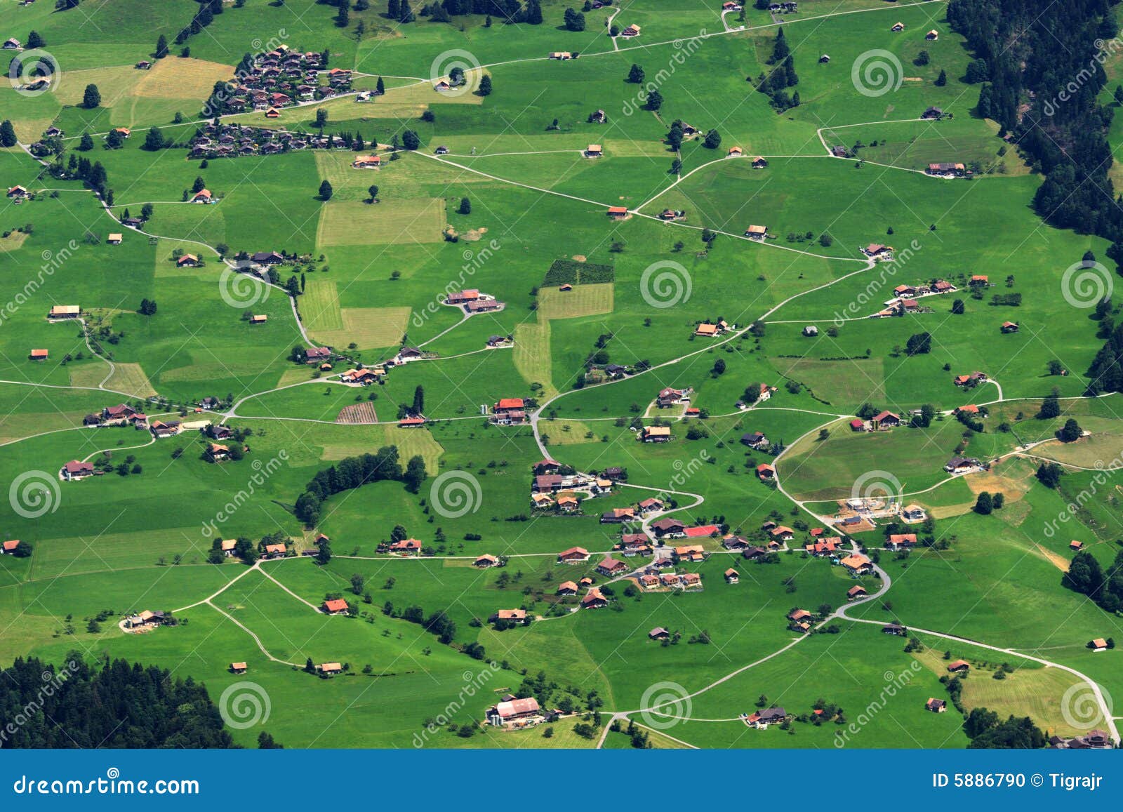 Farm houses in Switzerland stock photo. Image of field - 5886790