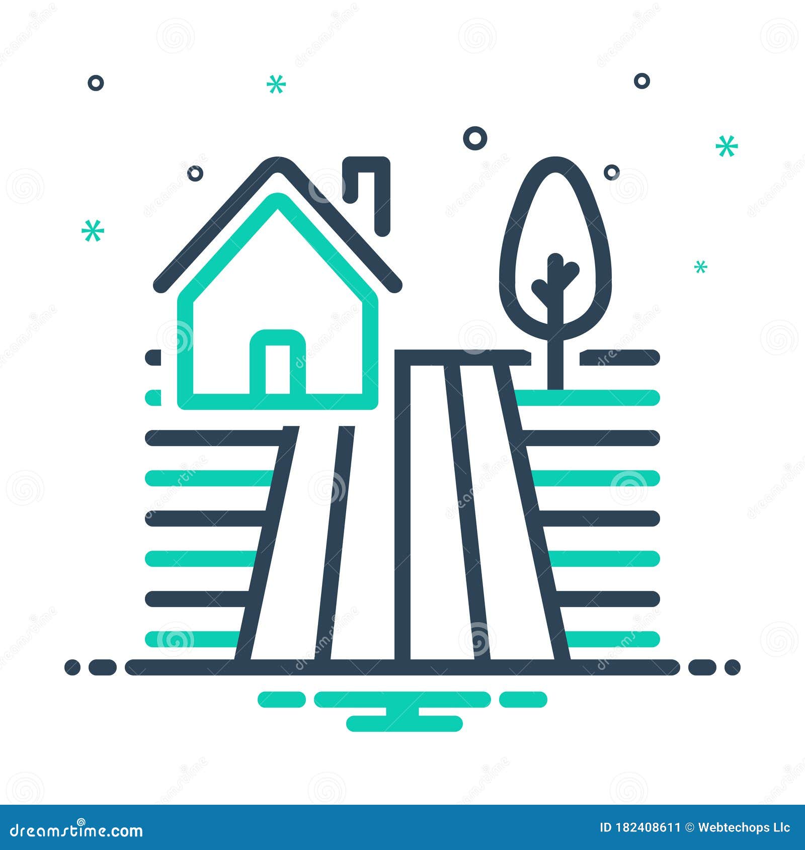 Mix Icon for Farm, Land an Ground Stock Vector - Illustration of symbol ...