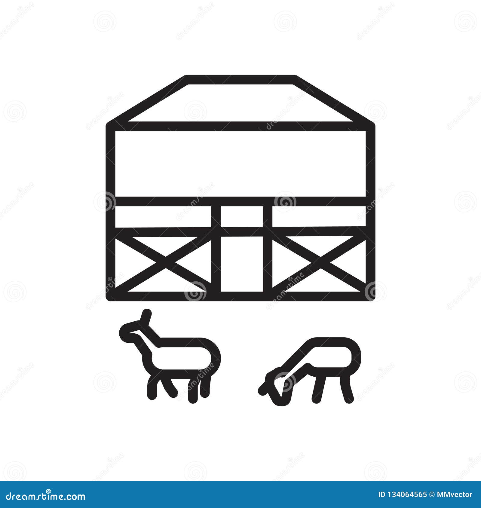 Farm Icon Vector Isolated on White Background, Farm Sign , Linear ...