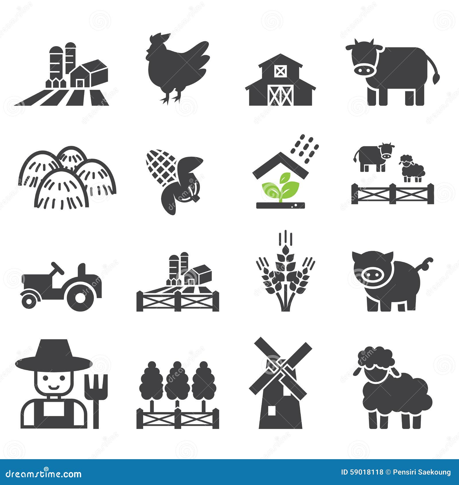 Farm icon stock vector. Illustration of agriculture, milk - 59018118