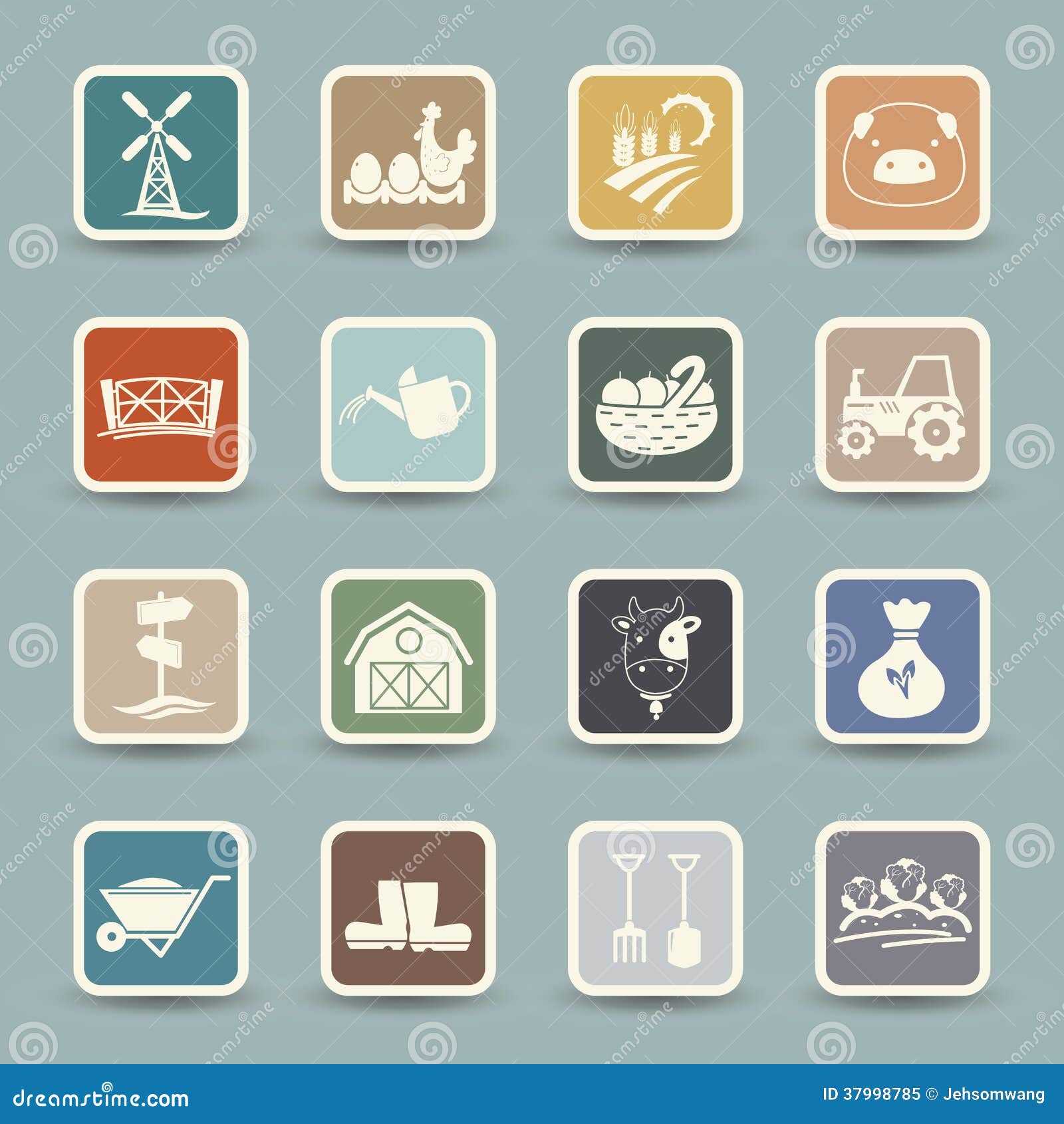 Farm Icons stock vector. Illustration of milk, chicken - 37998785