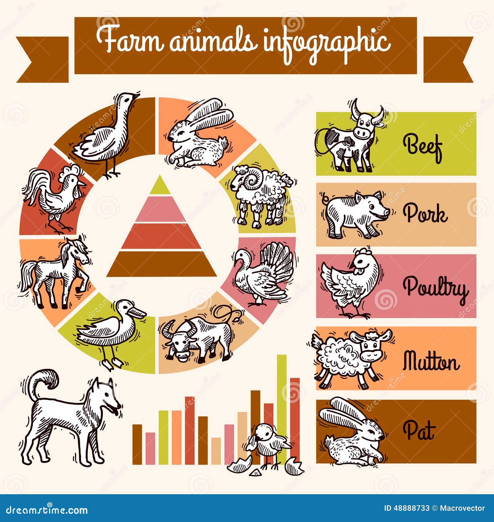 Farm Infographics Set stock vector. Illustration of charts - 48888733