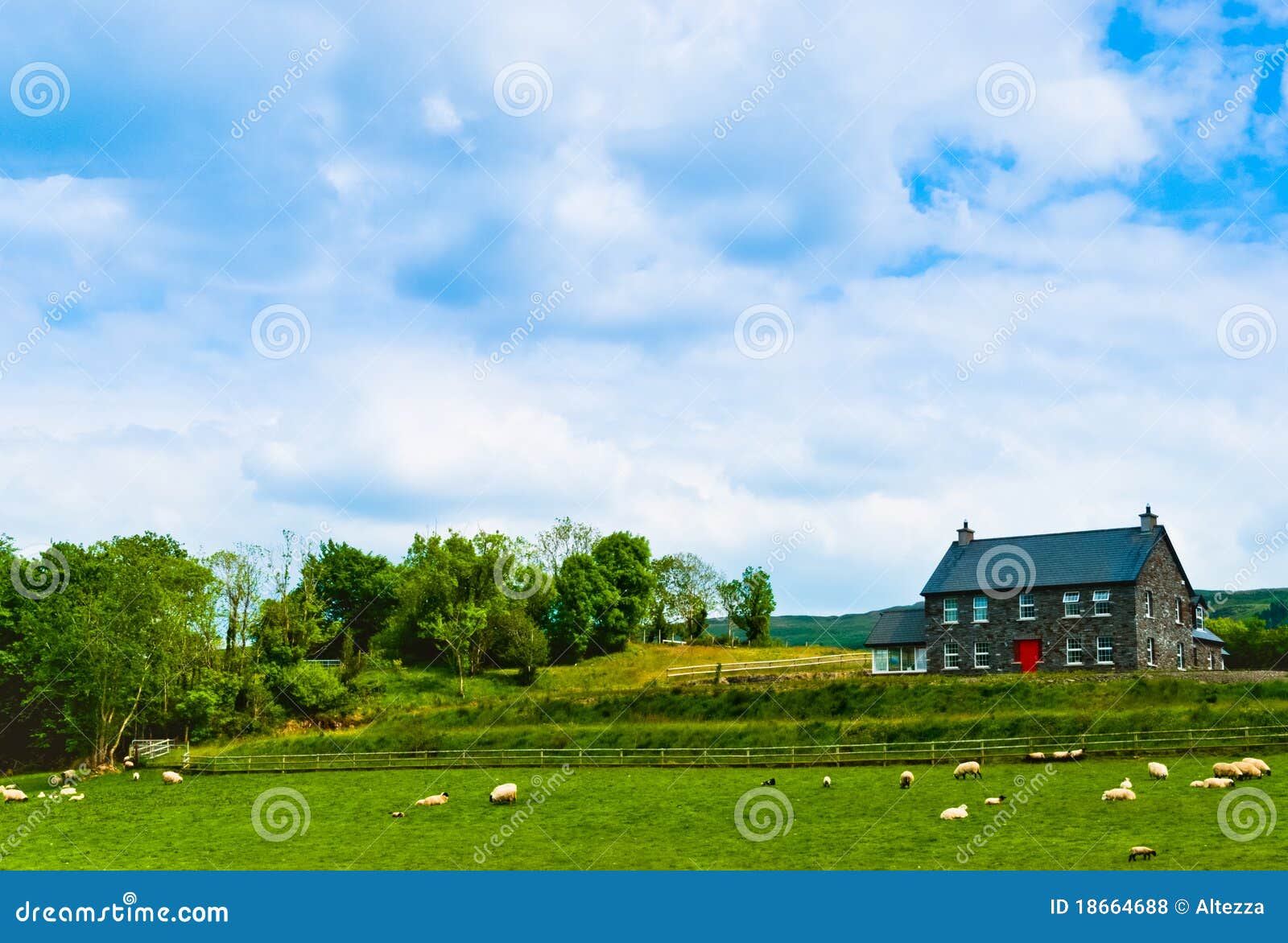 Farm in Ireland stock photo. Image of home, landscape - 18664688