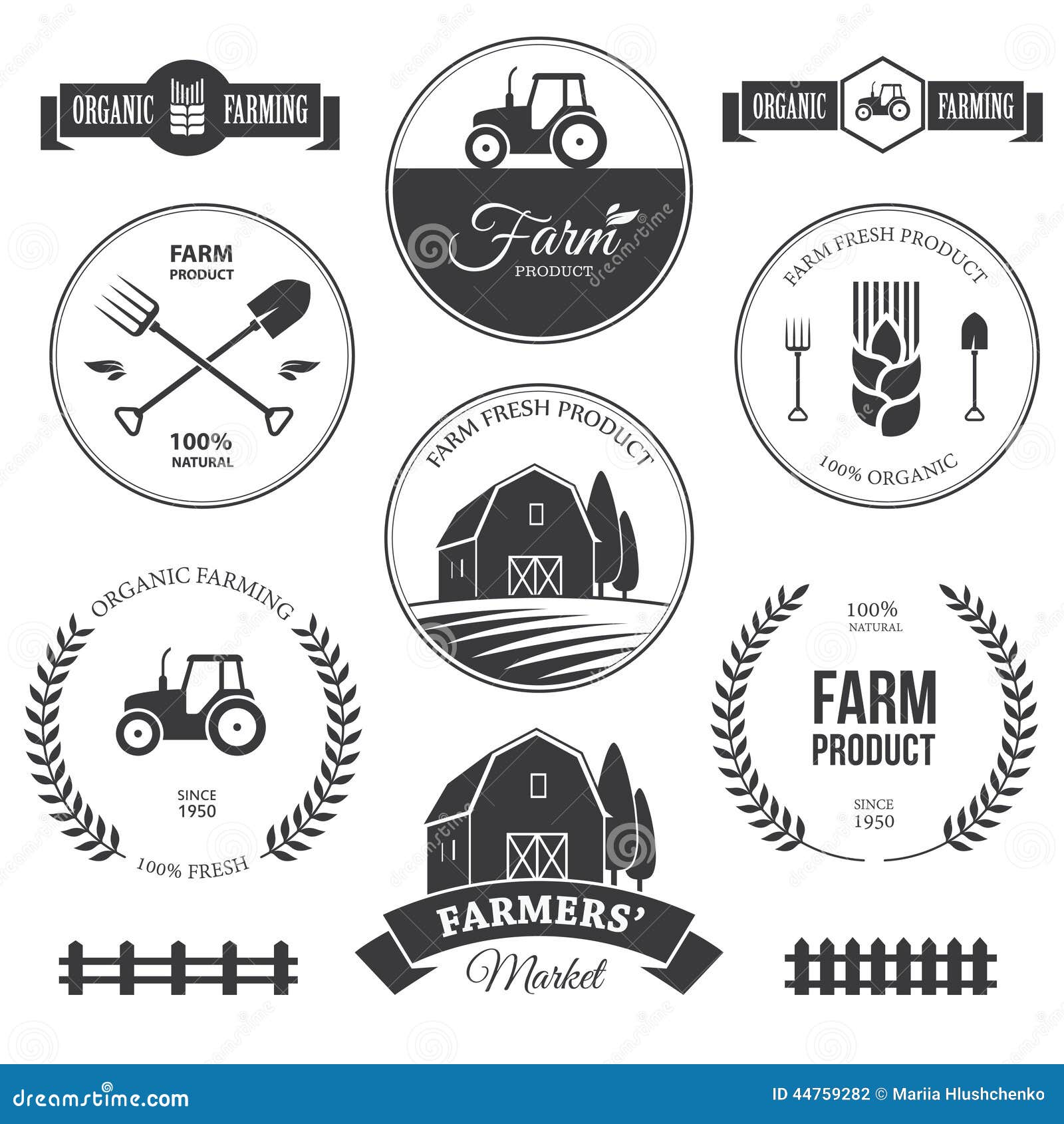 Farm labels 2 stock vector. Illustration of sign, wheat - 44759282