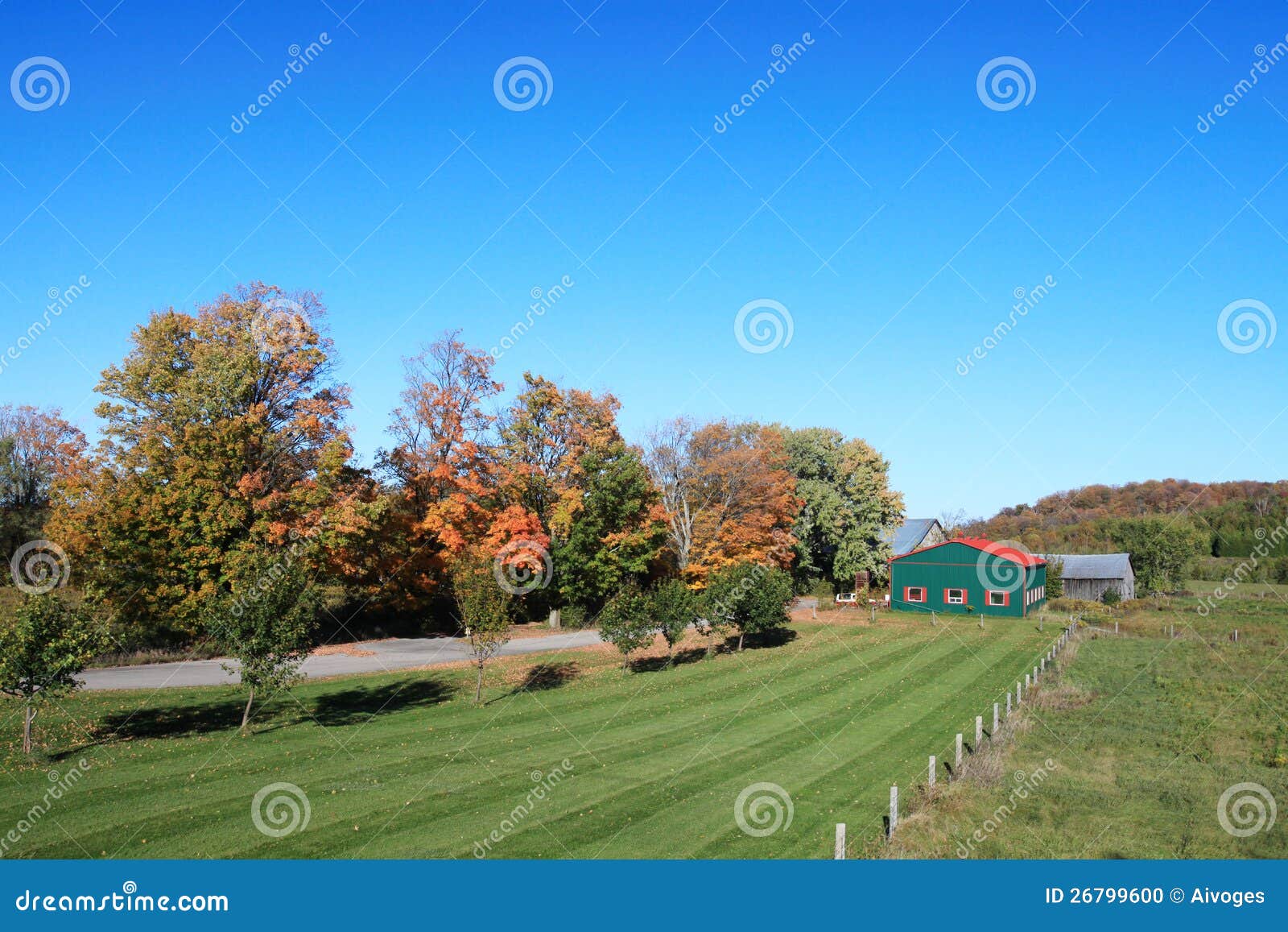 Farm land in autumn stock photo. Image of field, canada - 26799600