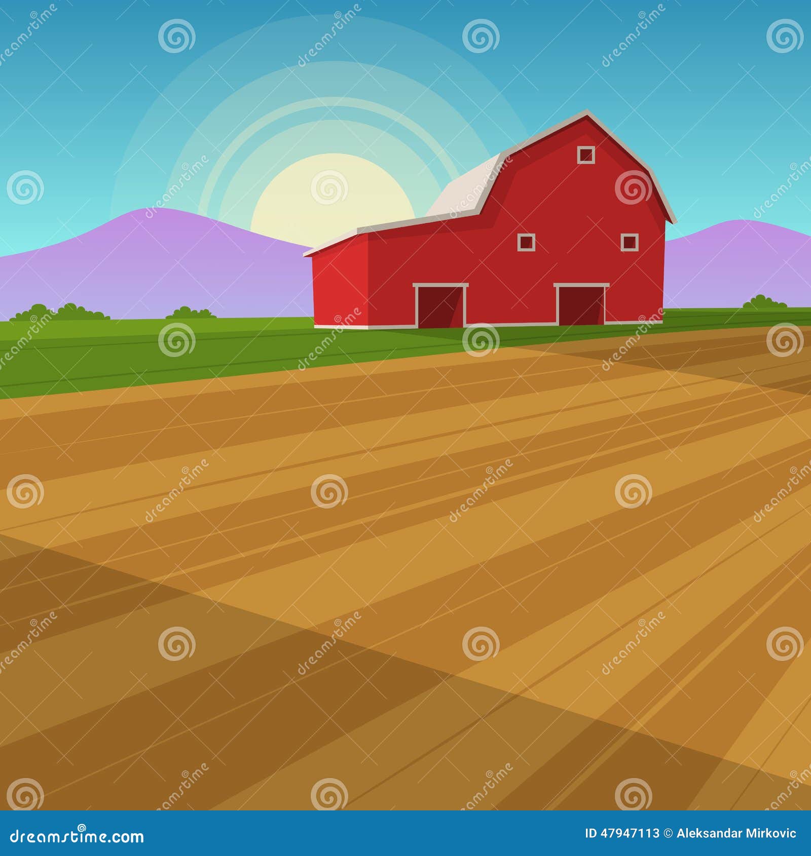 Farm Barn Wallpaper