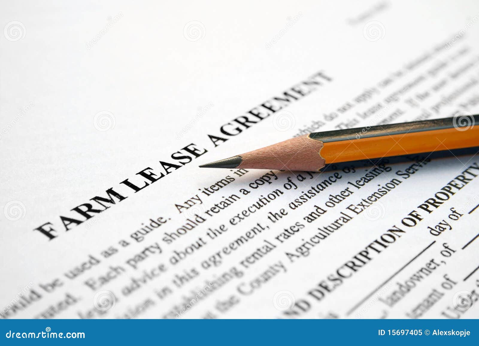 Farm lease agreement stock image. Image of agreement - 15697405