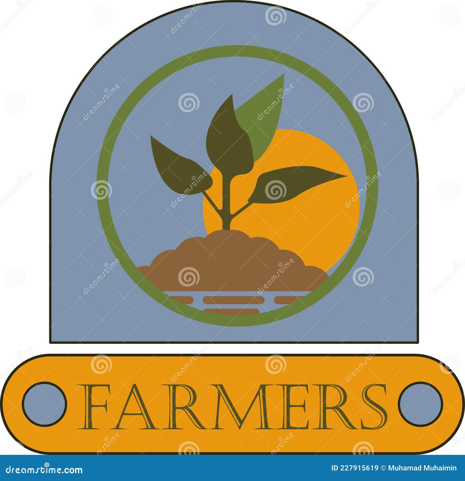 Chinese Design Vector for Plantation Logo and Icon Stock Vector ...