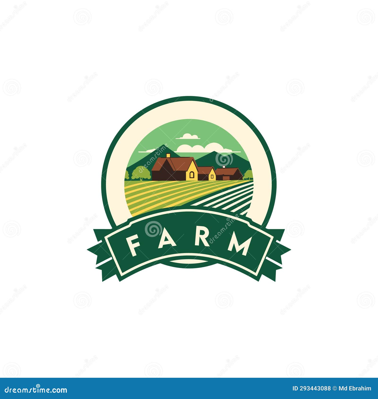 Farm Logo Design Template. Vector Illustration for Your Graphic and Web ...