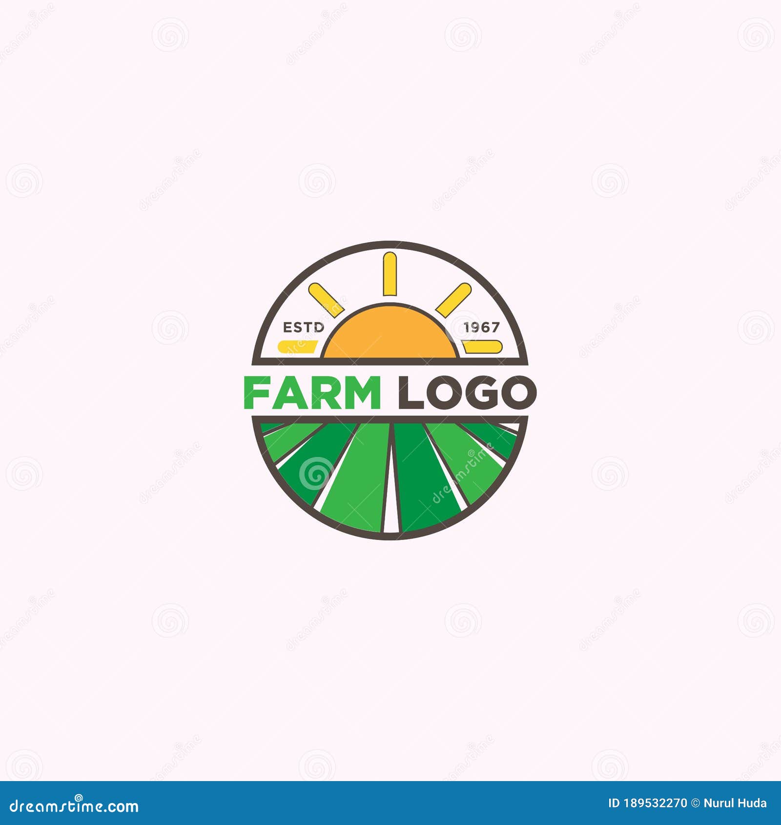 Farm Logo Design Vector Modern Template Stock Vector - Illustration of ...