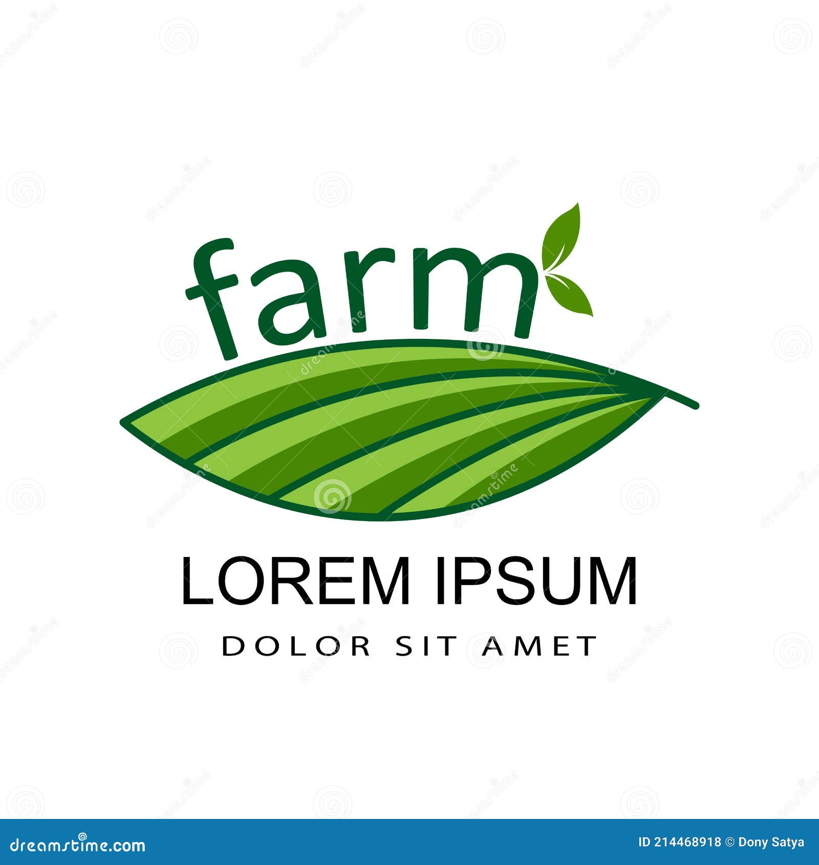 Farm field logo vector stock vector. Illustration of design - 214468918