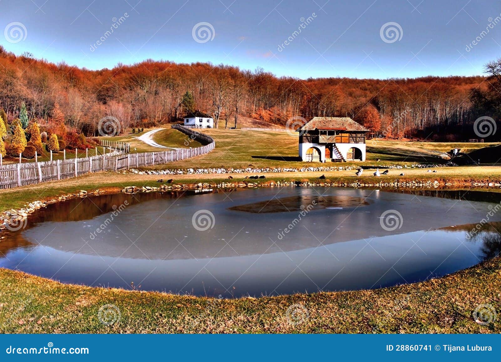 Farm monastery Kaona stock image. Image of europe, blue - 28860741