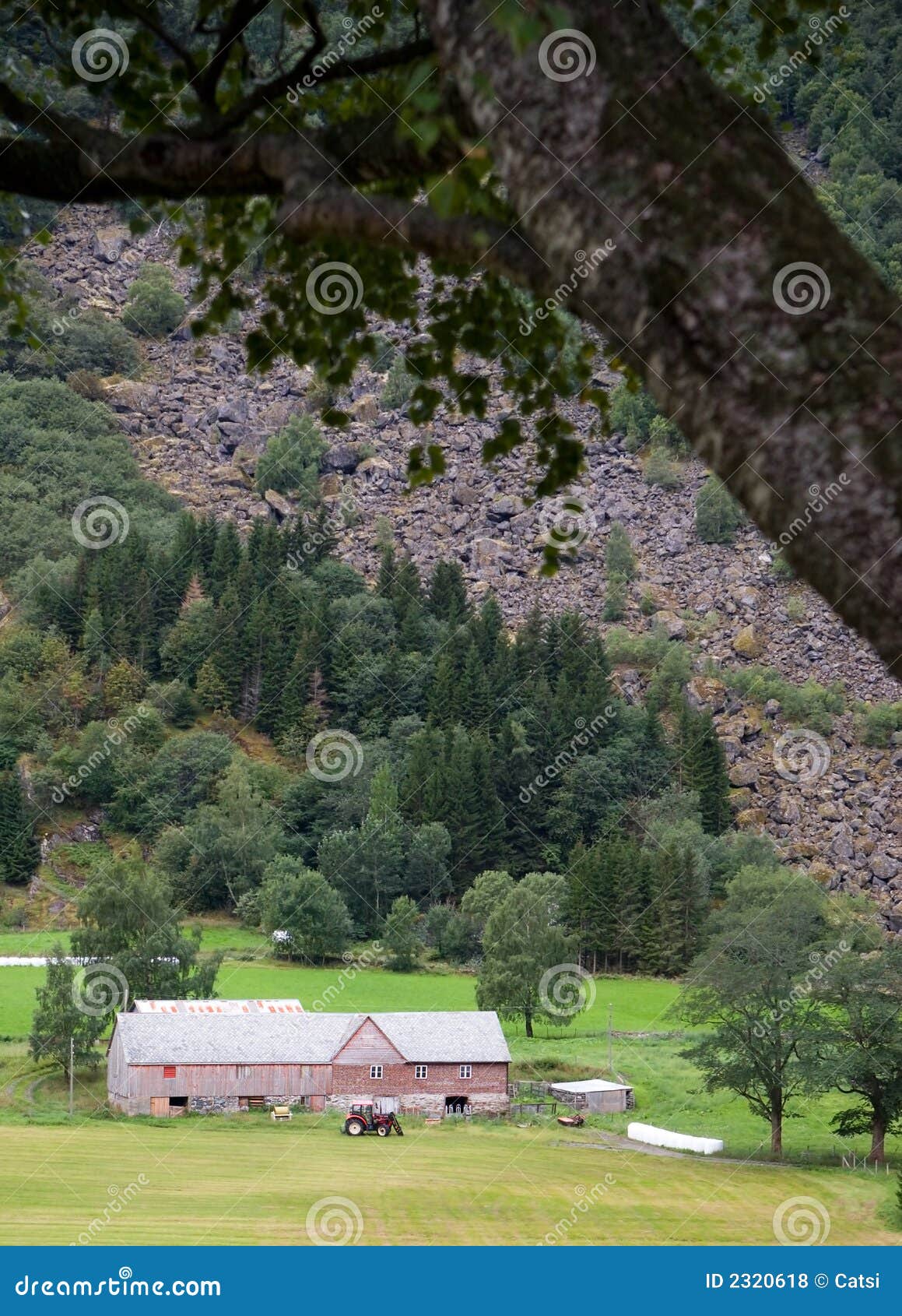 Farm and mountain stock photo. Image of seasons, vegetation - 2320618