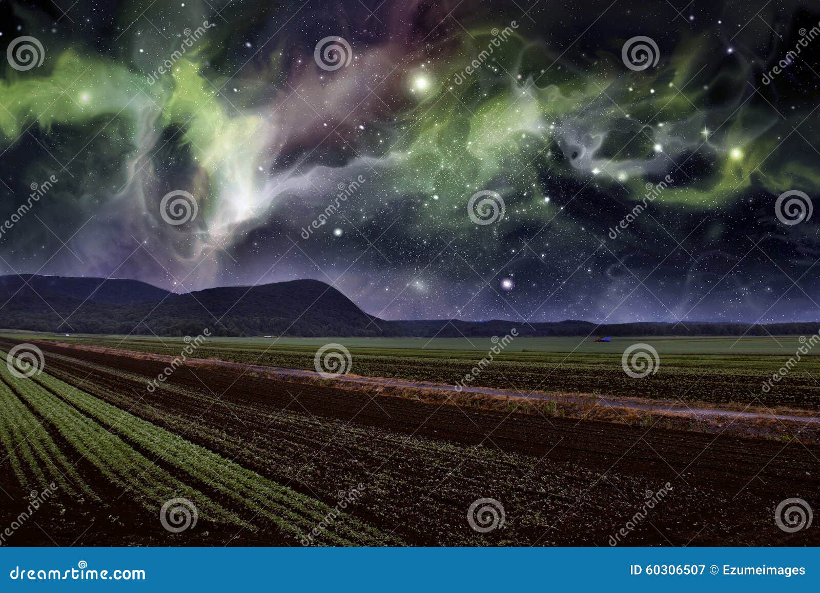 Farm Night Starscape stock image. Image of plasma, crops - 60306507